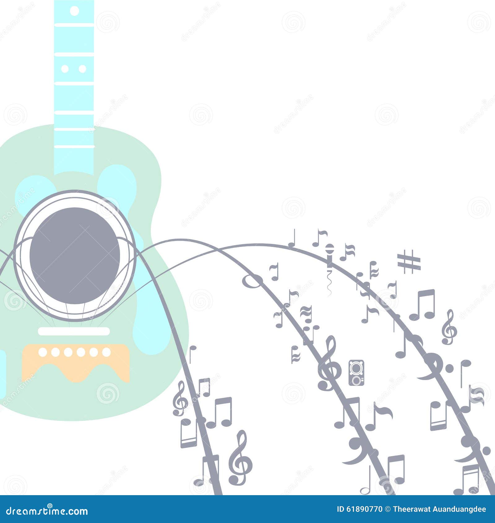 Musical path stock vector. Illustration of template, concept - 61890770