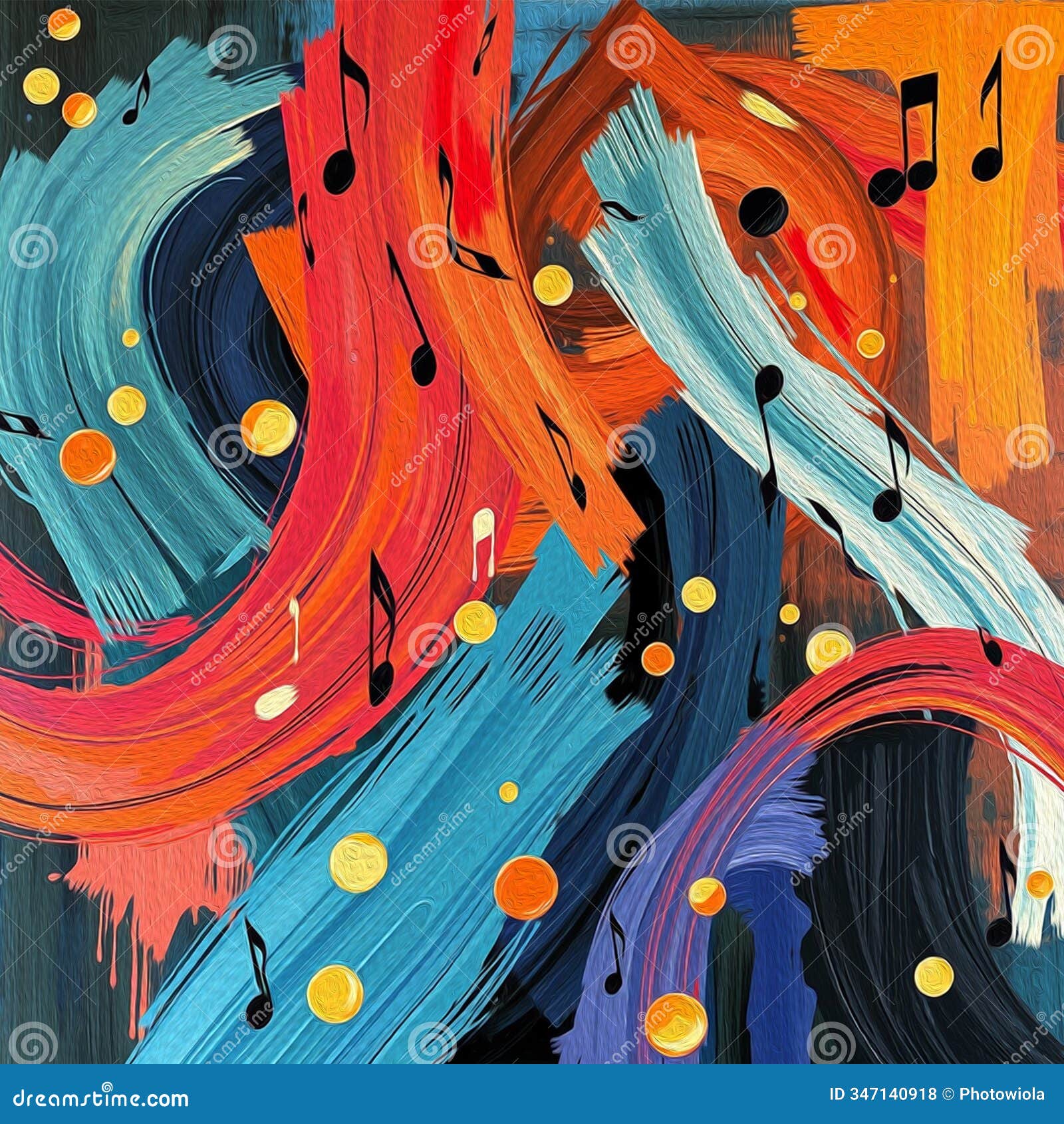 Musical Pattern. Design for Fabrics, Wallpapers Stock Illustration ...