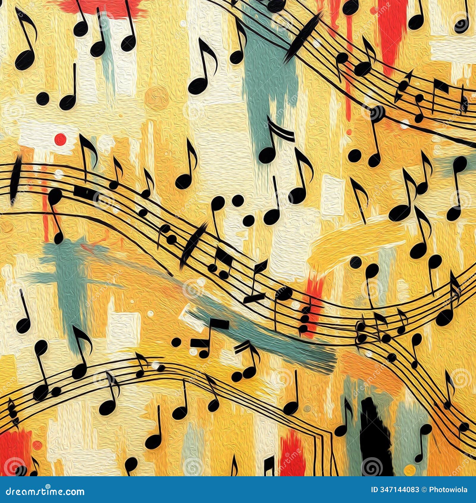 Musical Pattern. Design for Fabrics, Wallpapers Stock Illustration ...