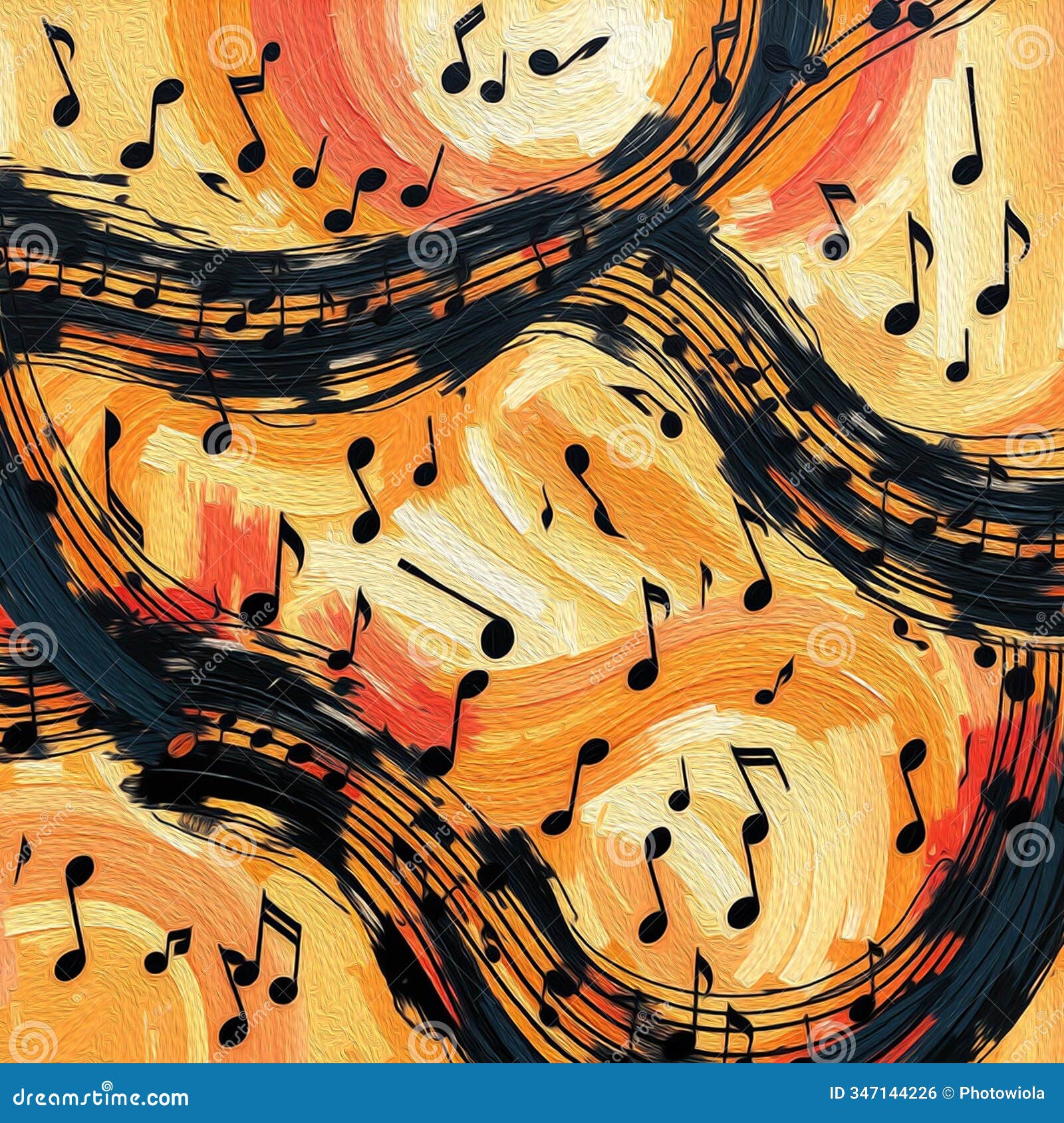 Musical Pattern. Design for Fabrics, Wallpapers Stock Illustration ...