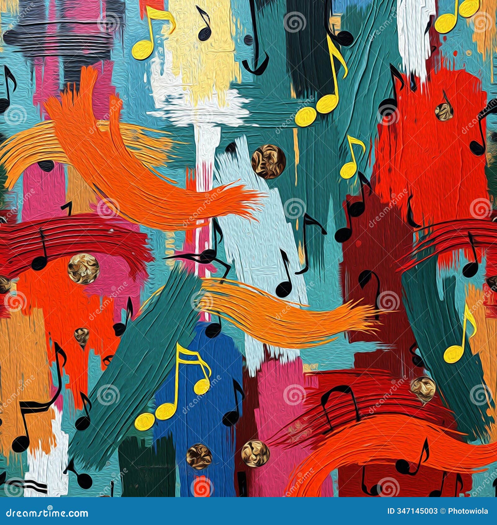 Musical Pattern. Design for Fabrics, Wallpapers Stock Illustration ...