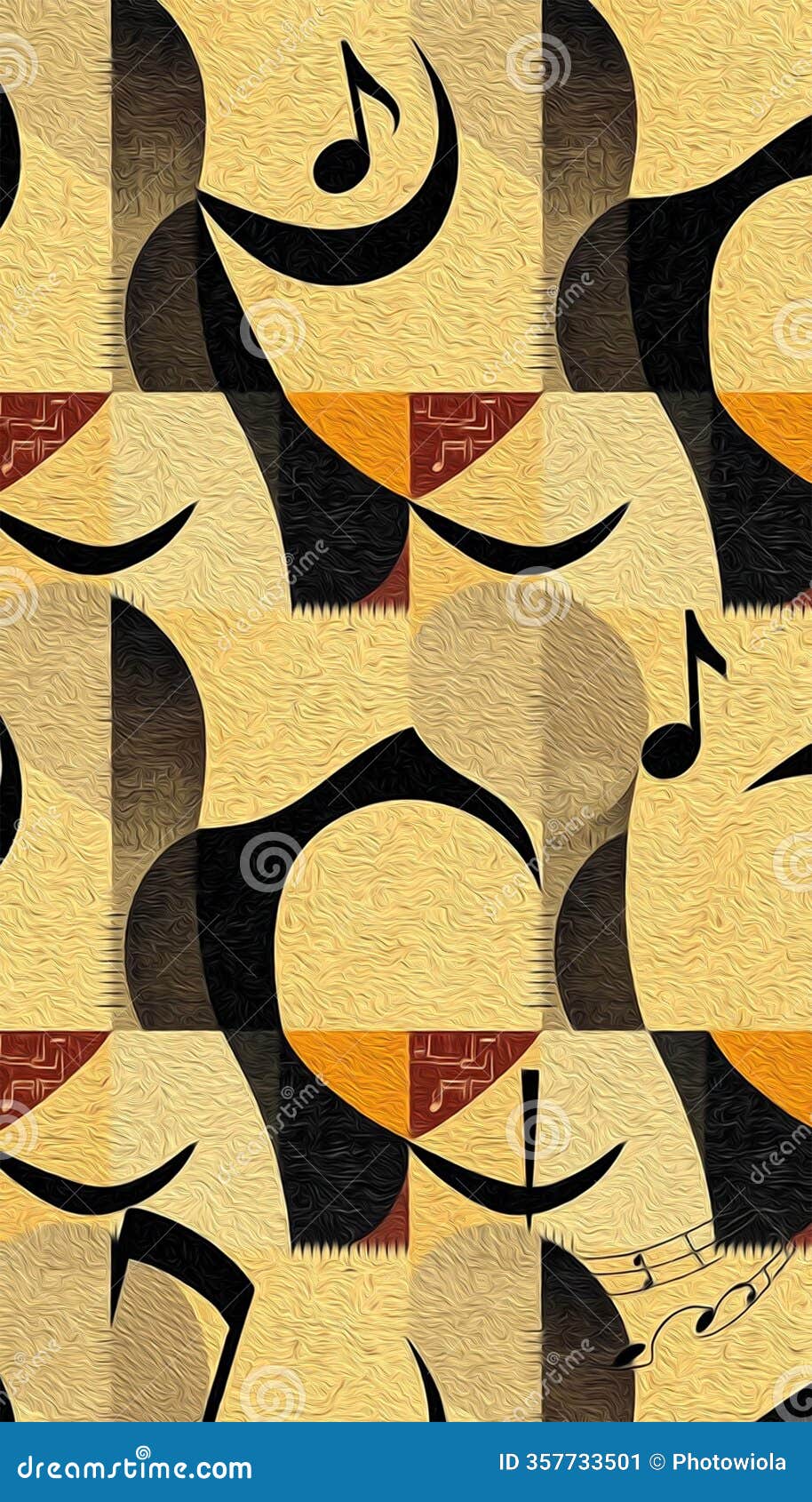 Musical Pattern. Design for Fabrics, Wallpapers Stock Illustration ...