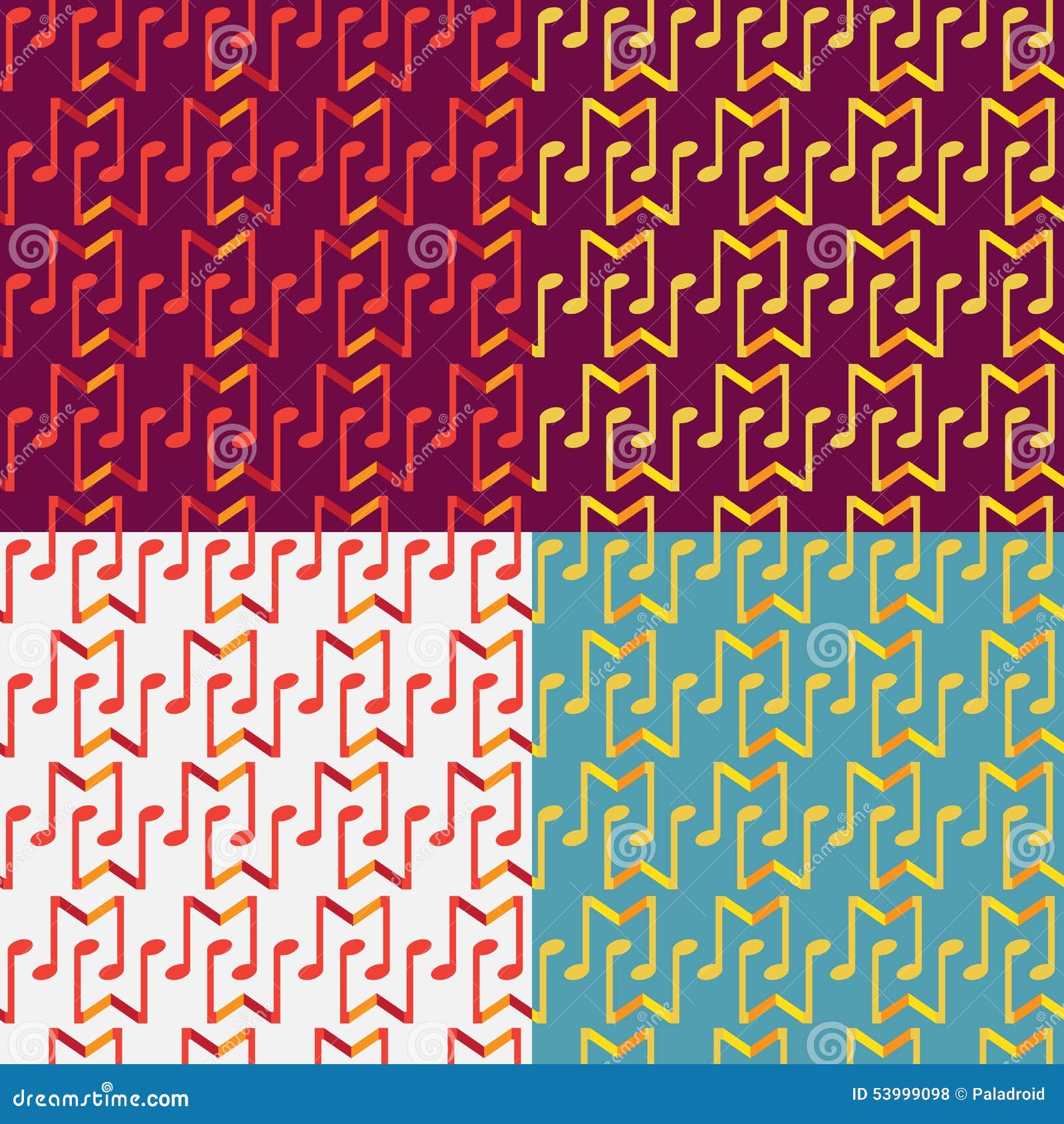 Musical pattern stock vector. Illustration of line, retro - 53999098