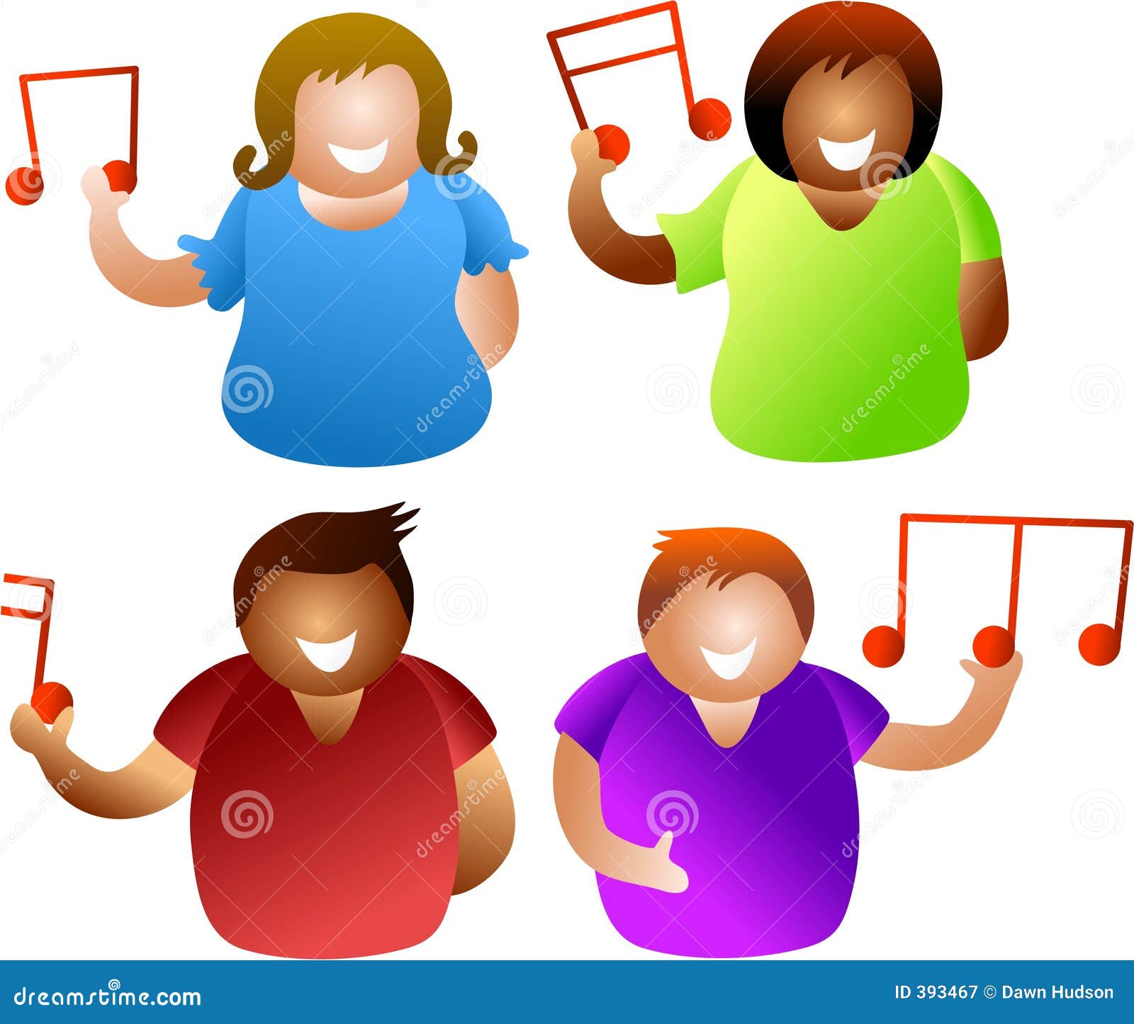 Musical people stock illustration. Illustration of notes - 393467