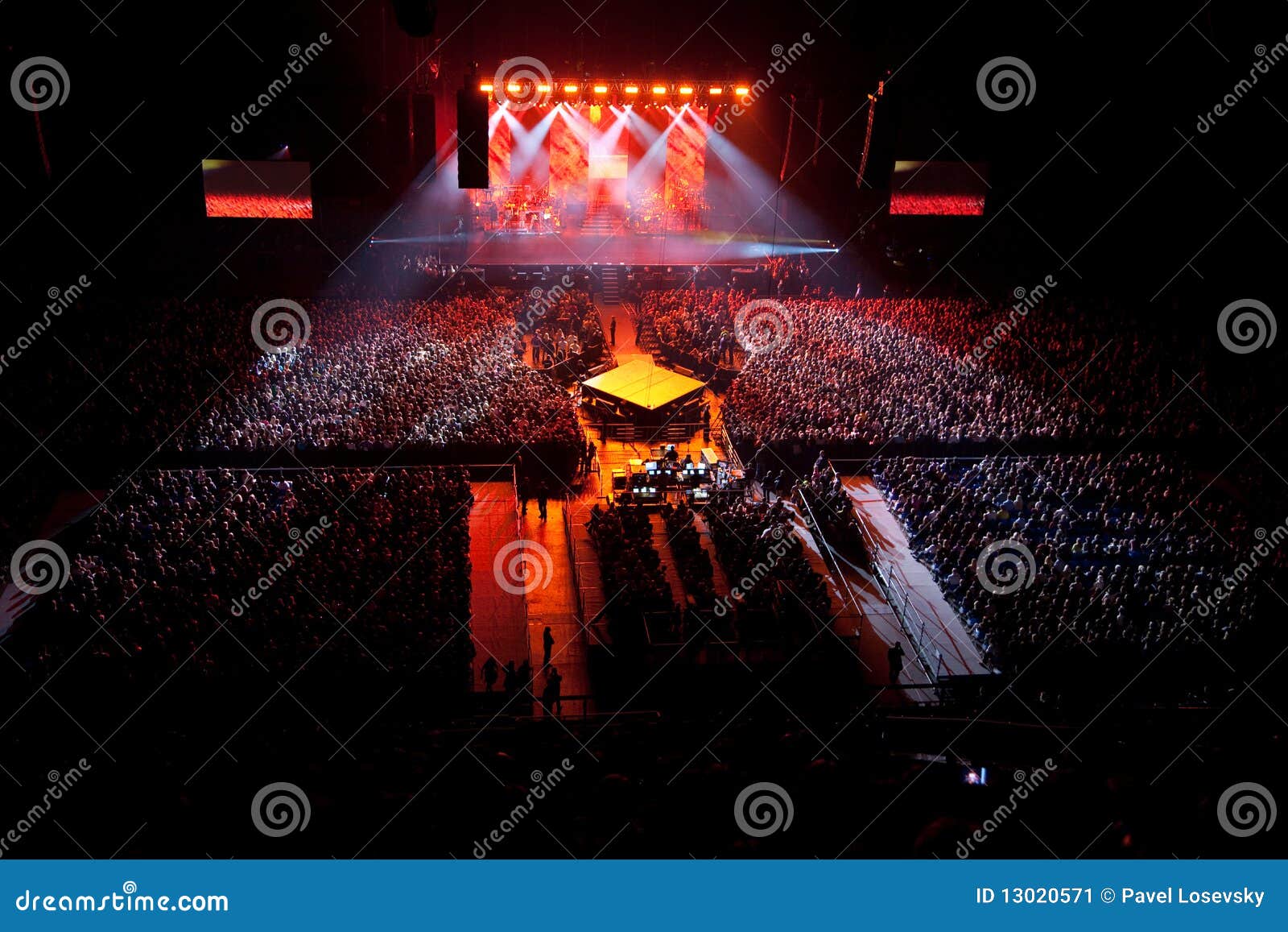 Musical Performance Concert. Light Show. Stock Image - Image of people ...