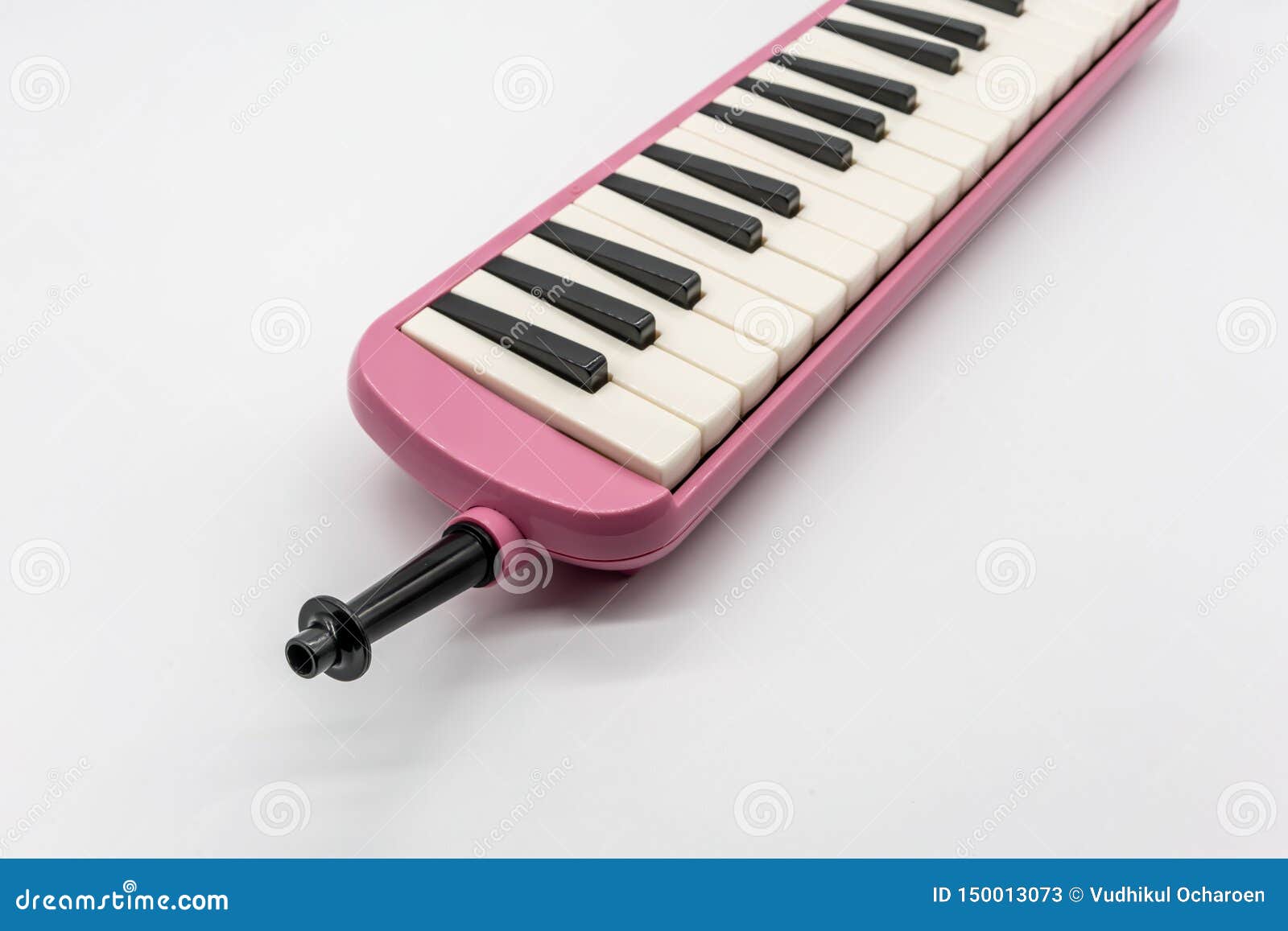 Musical Pink Melodian Isolated on White Stock Image - Image of melodion ...