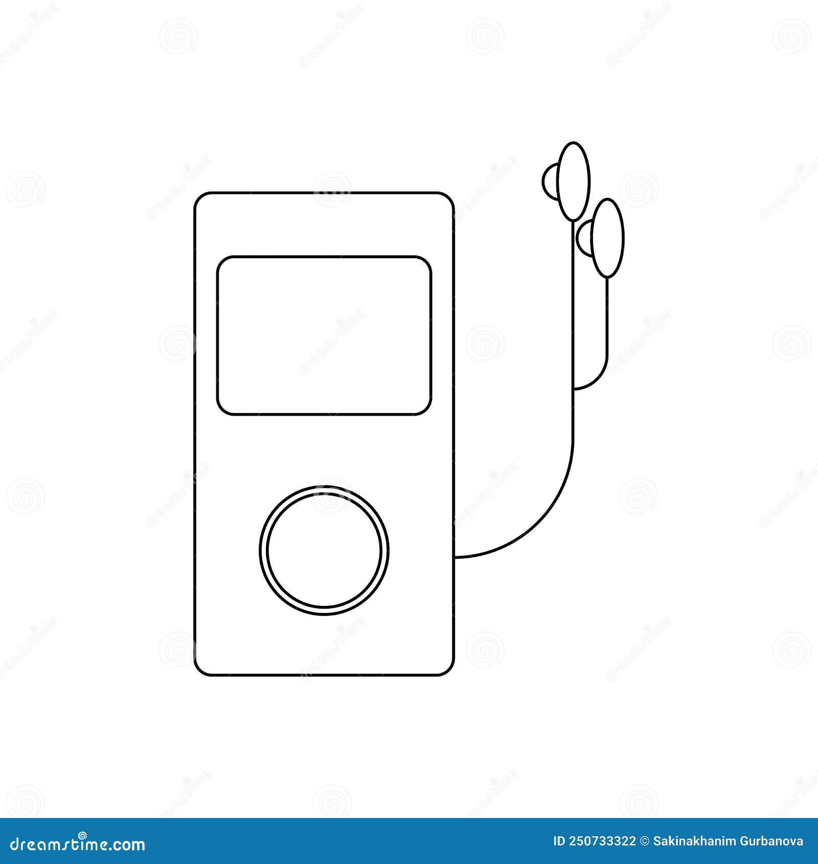 Musical Pleer Icon and Illustration Stock Vector - Illustration of ...