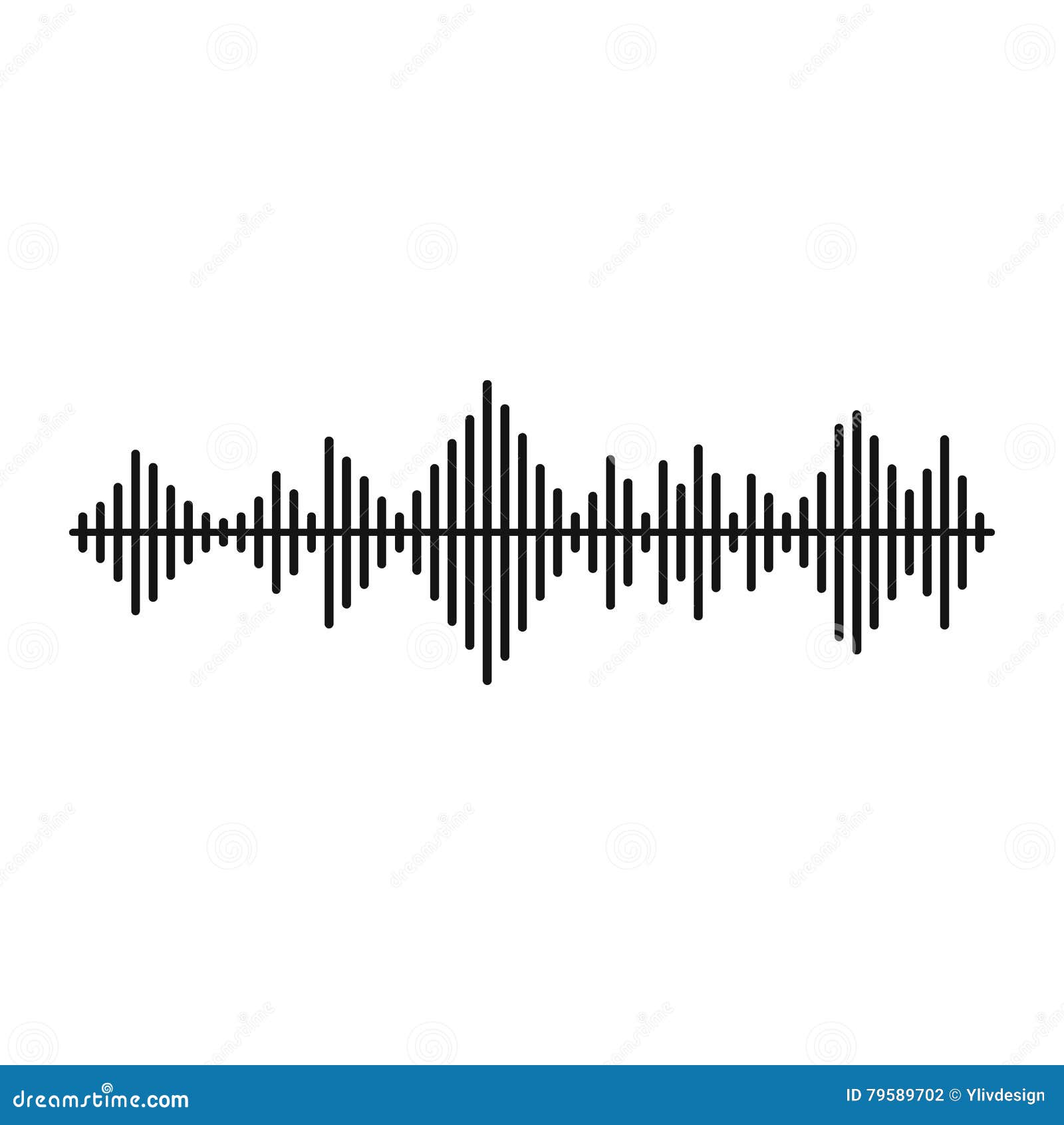 Musical Pulse Icon, Simple Style Stock Vector - Illustration of radio ...