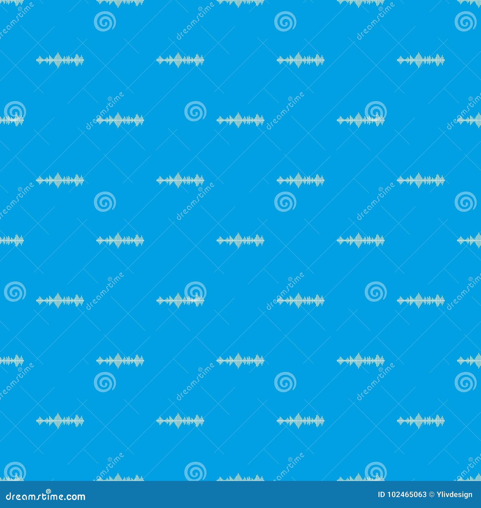 Musical Pulse Pattern Seamless Blue Stock Vector - Illustration of line ...