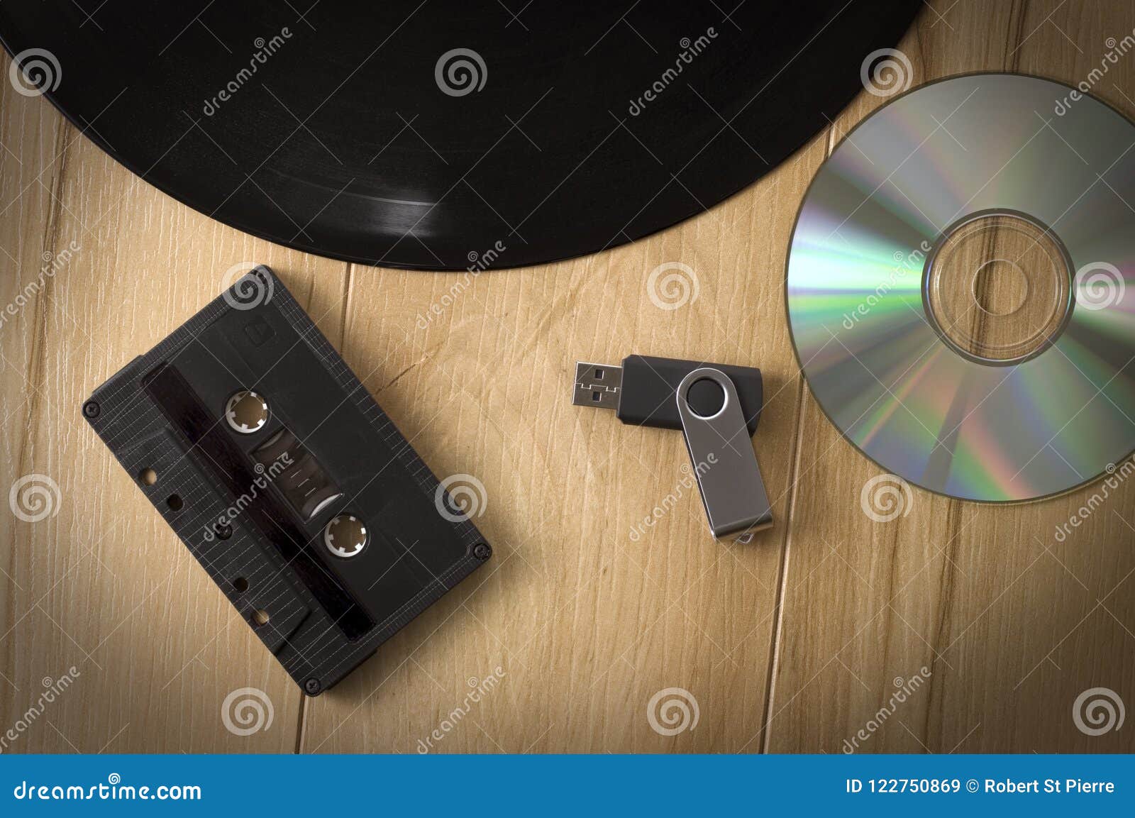 Musical Recording Devices Evolution Stock Image - Image of cassette ...
