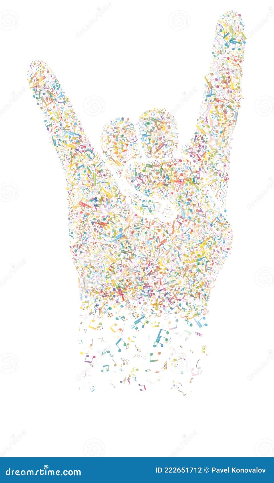 Musical Rock Gesture stock vector. Illustration of curve - 222651712