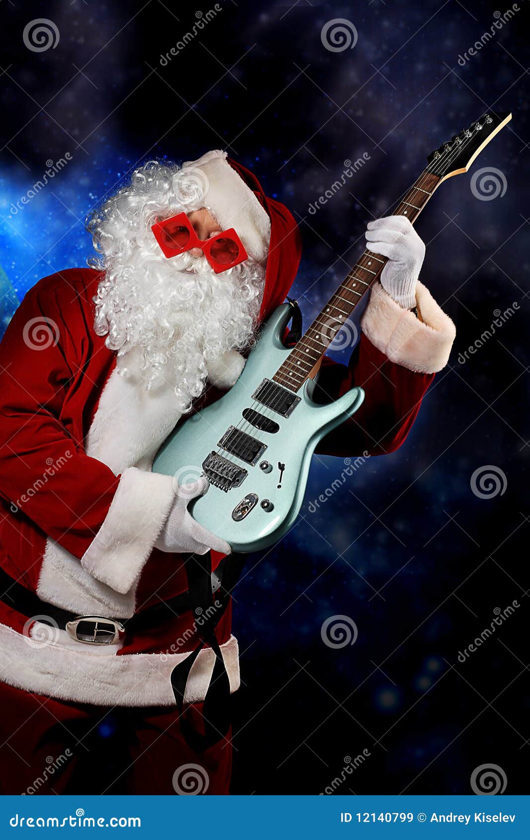 Musical santa stock image. Image of music, holiday, happiness - 12140799