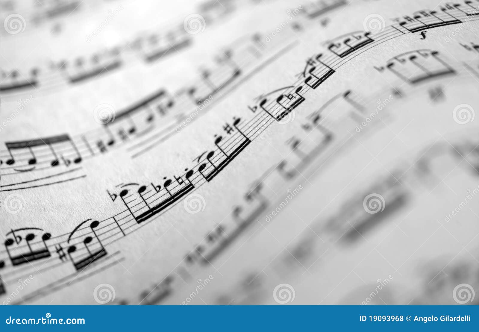 Musical score stock photo. Image of macro, defocused - 19093968