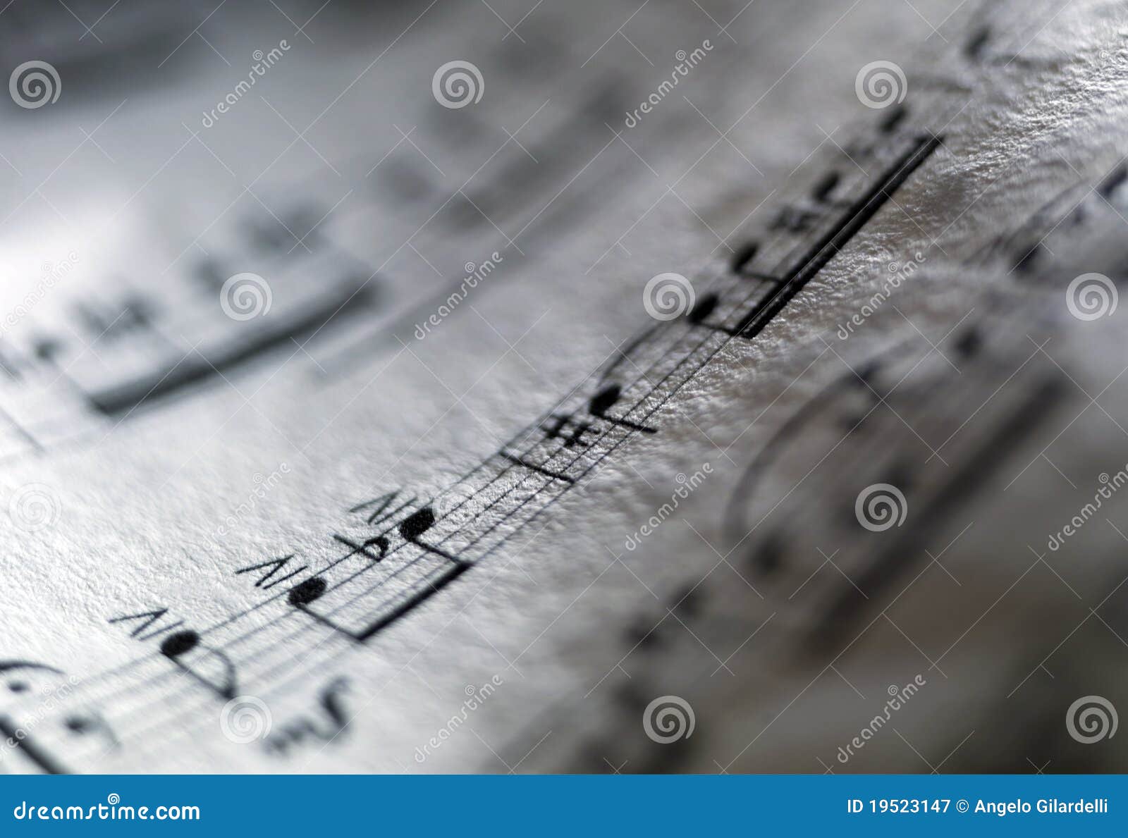 Musical score stock image. Image of symbol, sheet, defocused - 19523147