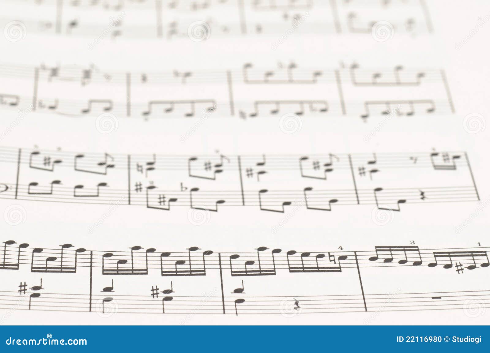 Musical score stock photo. Image of staff, notes, classical - 22116980