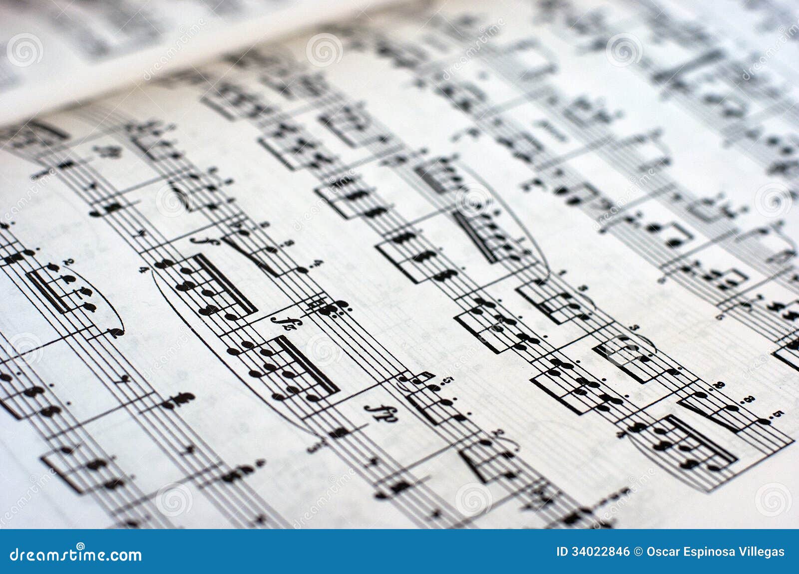 Musical score stock photo. Image of angle, multi, material - 34022846