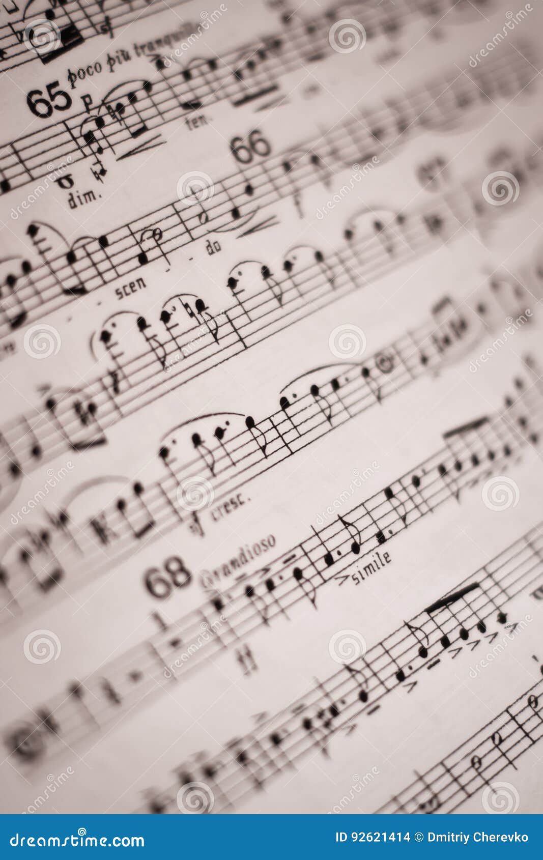 Musical score stock photo. Image of composition, feather - 92621414