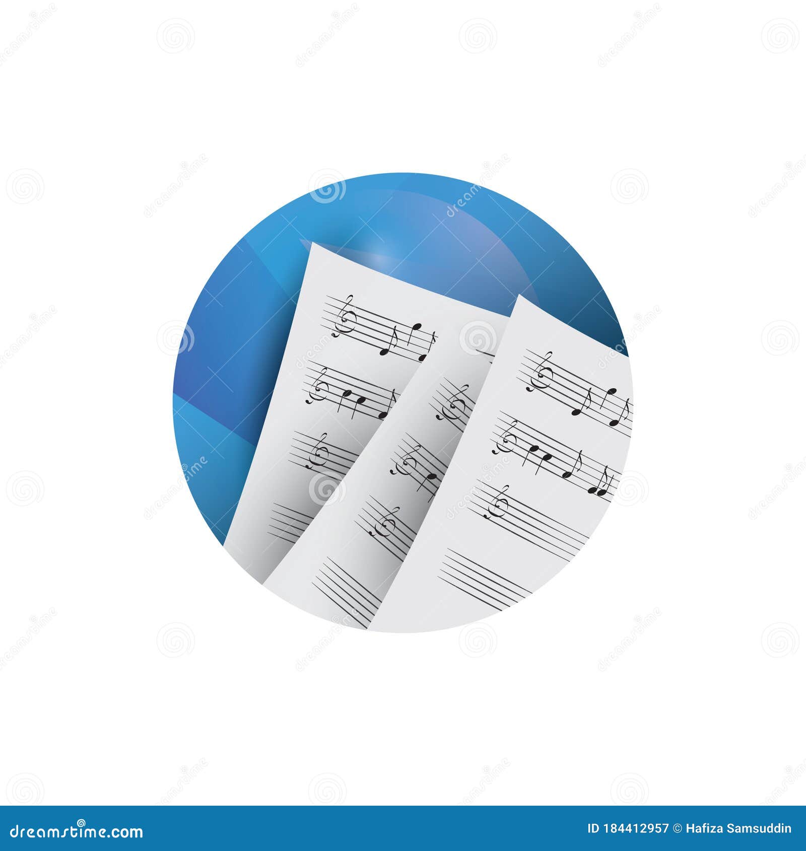 Musical Sheet. Vector Illustration Decorative Background Design Stock ...