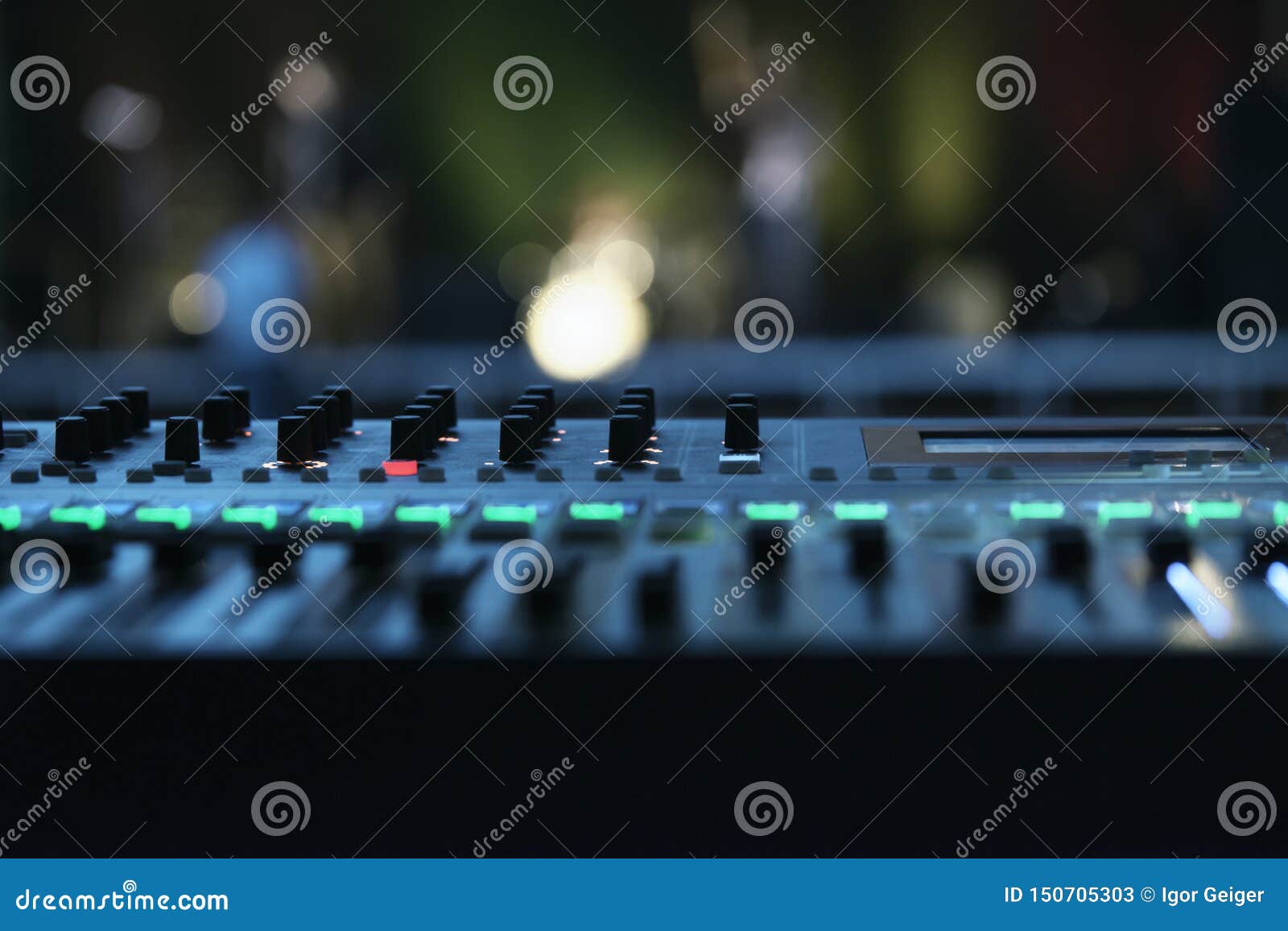 Musical Sound Installation in the Evening, in the Background the ...