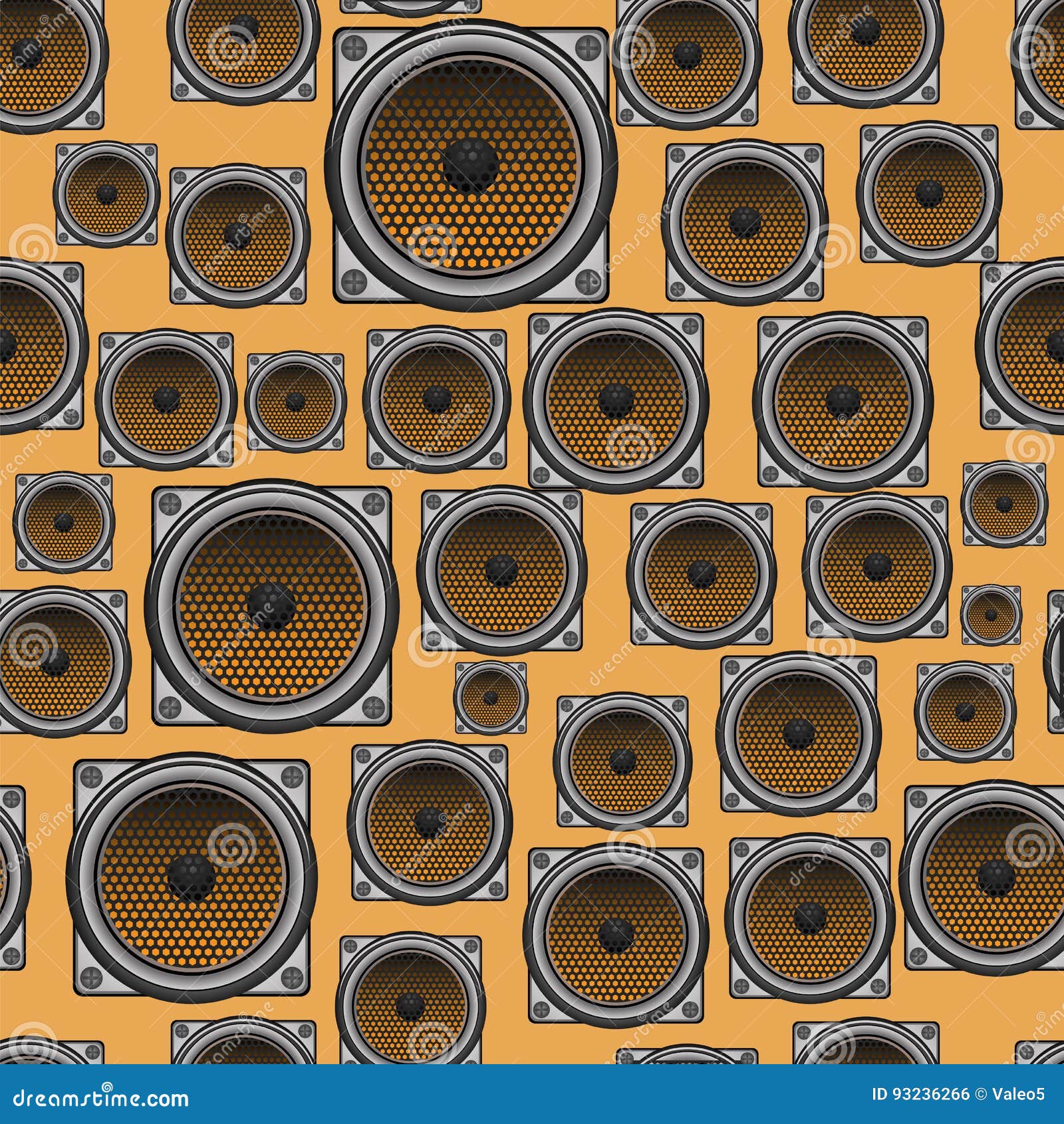 Musical Speaker Seamless Pattern Stock Vector - Illustration of loud, digital: 93236266