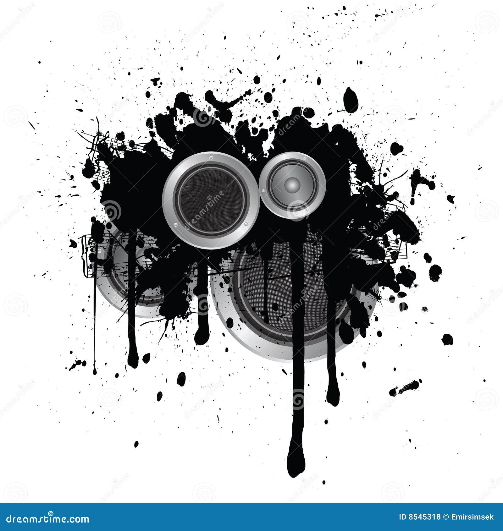 Musical Splash stock vector. Illustration of music, color - 8545318