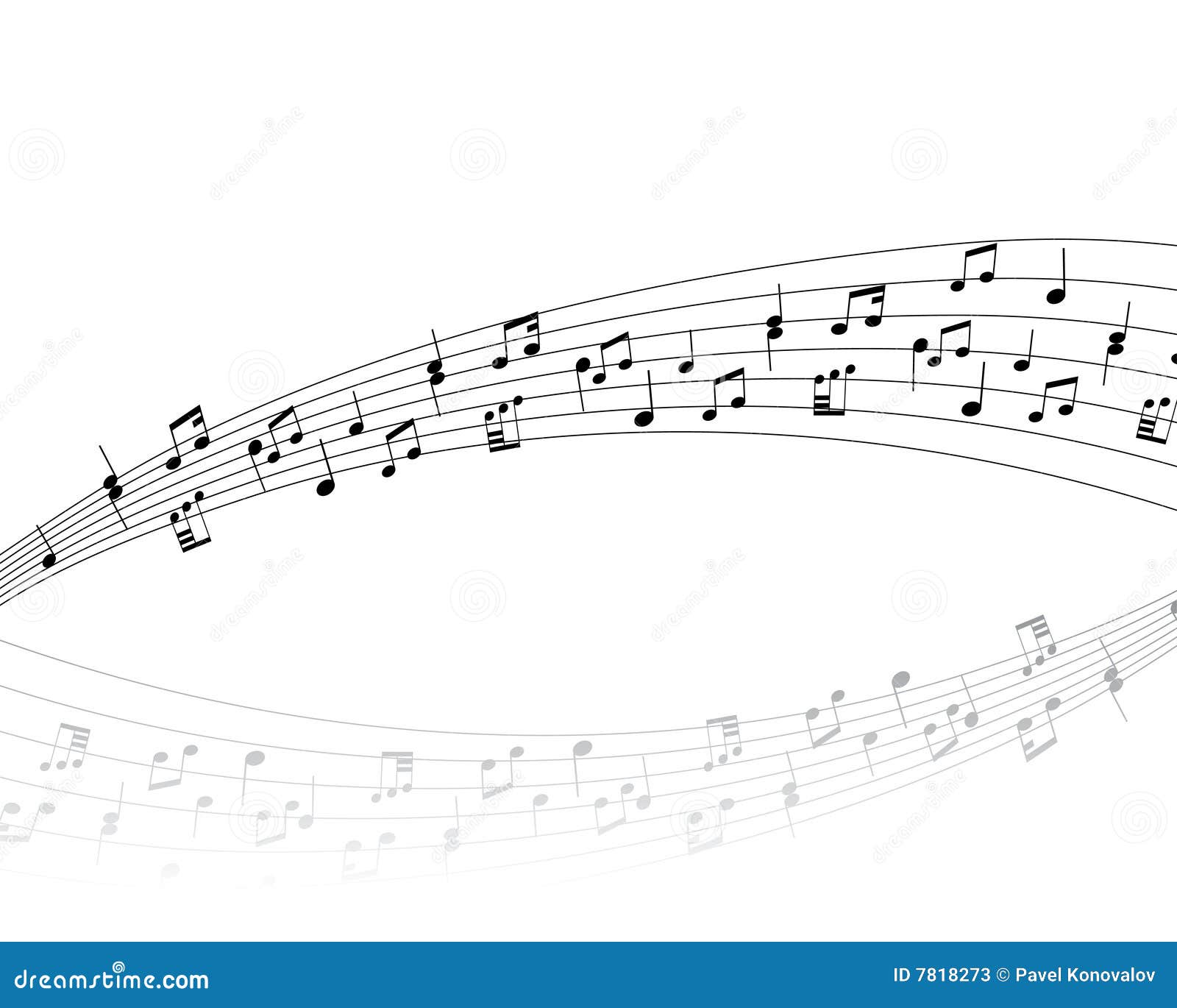 Musical staff stock vector. Illustration of harmony, element - 7818273