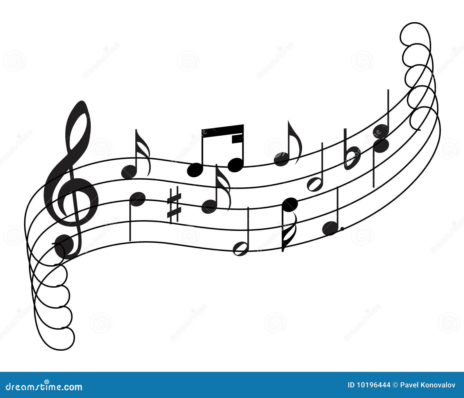 Musical staff theme stock vector. Illustration of clef - 10196444