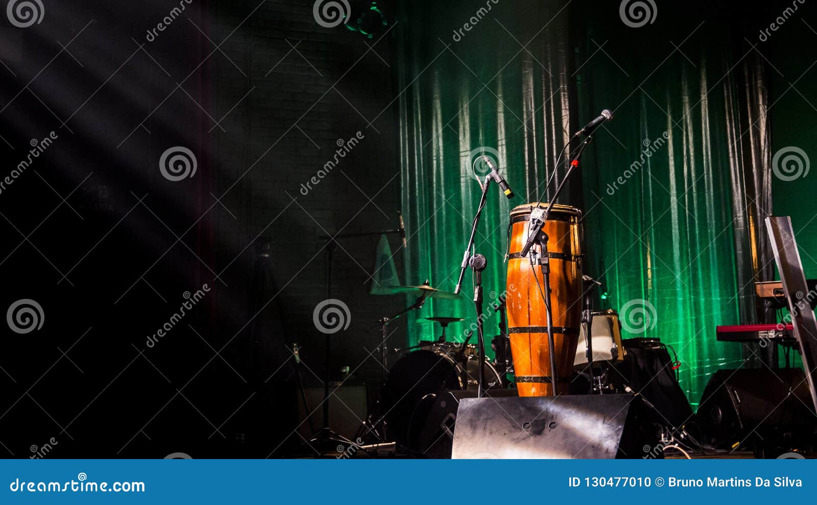 Musical Stage with Instruments Stock Photo - Image of outdoor, audience ...