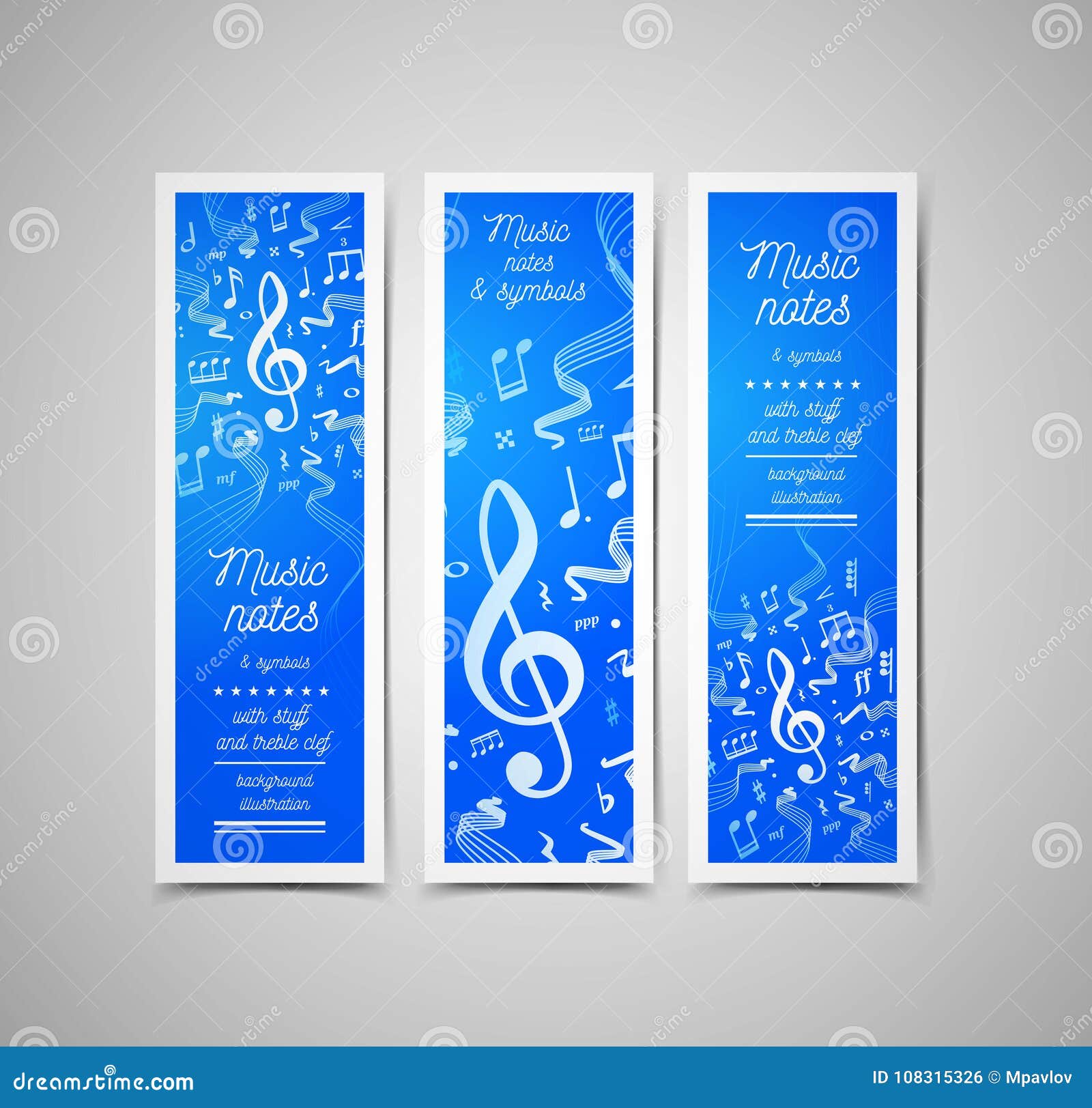 Musical Staves Vector Illustration with Music Notes and Symbols Stock ... Musical Staves Vector Illustration with Music Notes and Symbols Stock ...