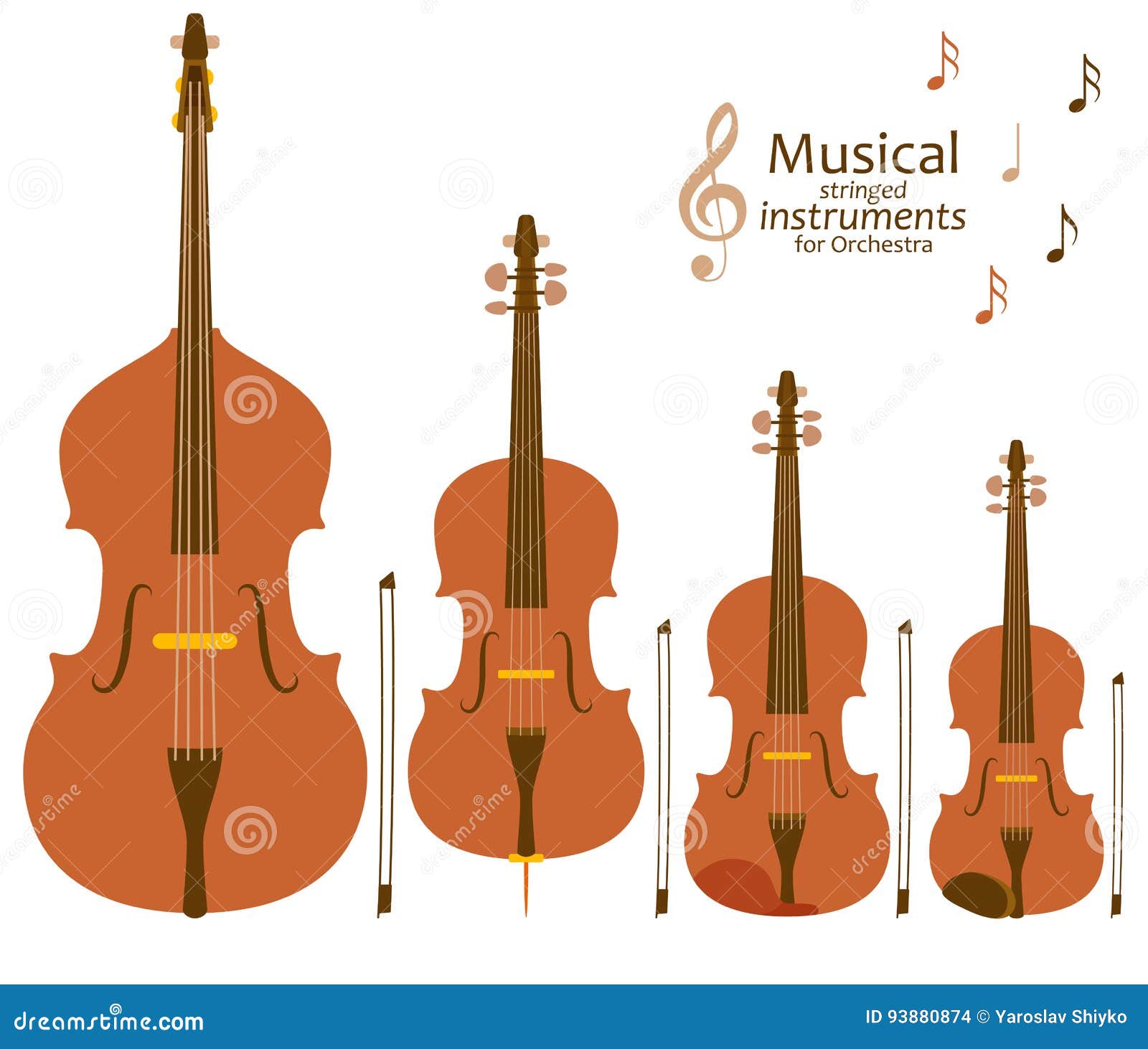 Musical Stringed Instruments for Orchestra Stock Vector - Illustration ... Musical Stringed Instruments for Orchestra Stock Vector - Illustration ...