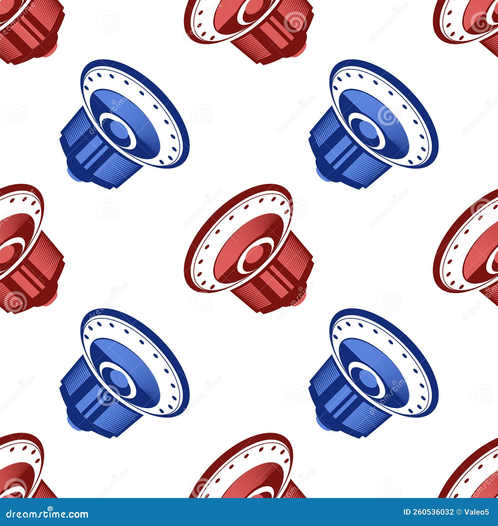 Musical Subwoofer Icon Seamless Pattern Isolated on White Background ...