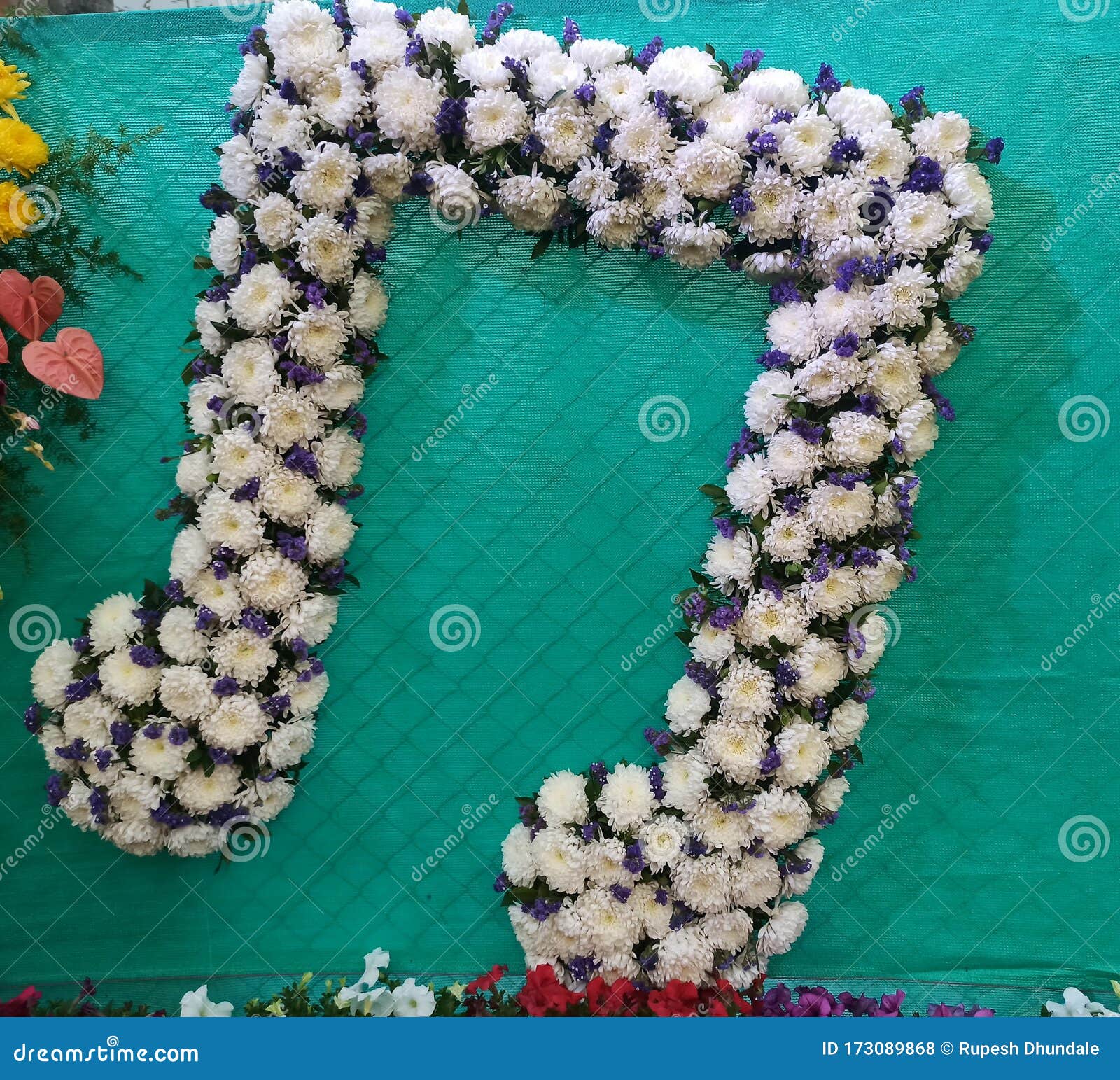 Musical Symbol Made by Flowers Stock Photo - Image of logo, colourful ...