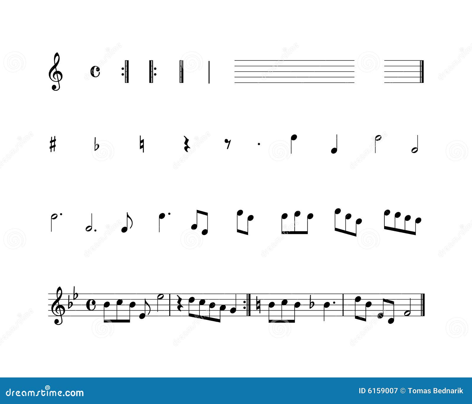 Musical symbols stock vector. Illustration of notation - 6159007