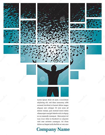 Musical Theme Page Layout Template Graphic Stock Vector - Illustration ...