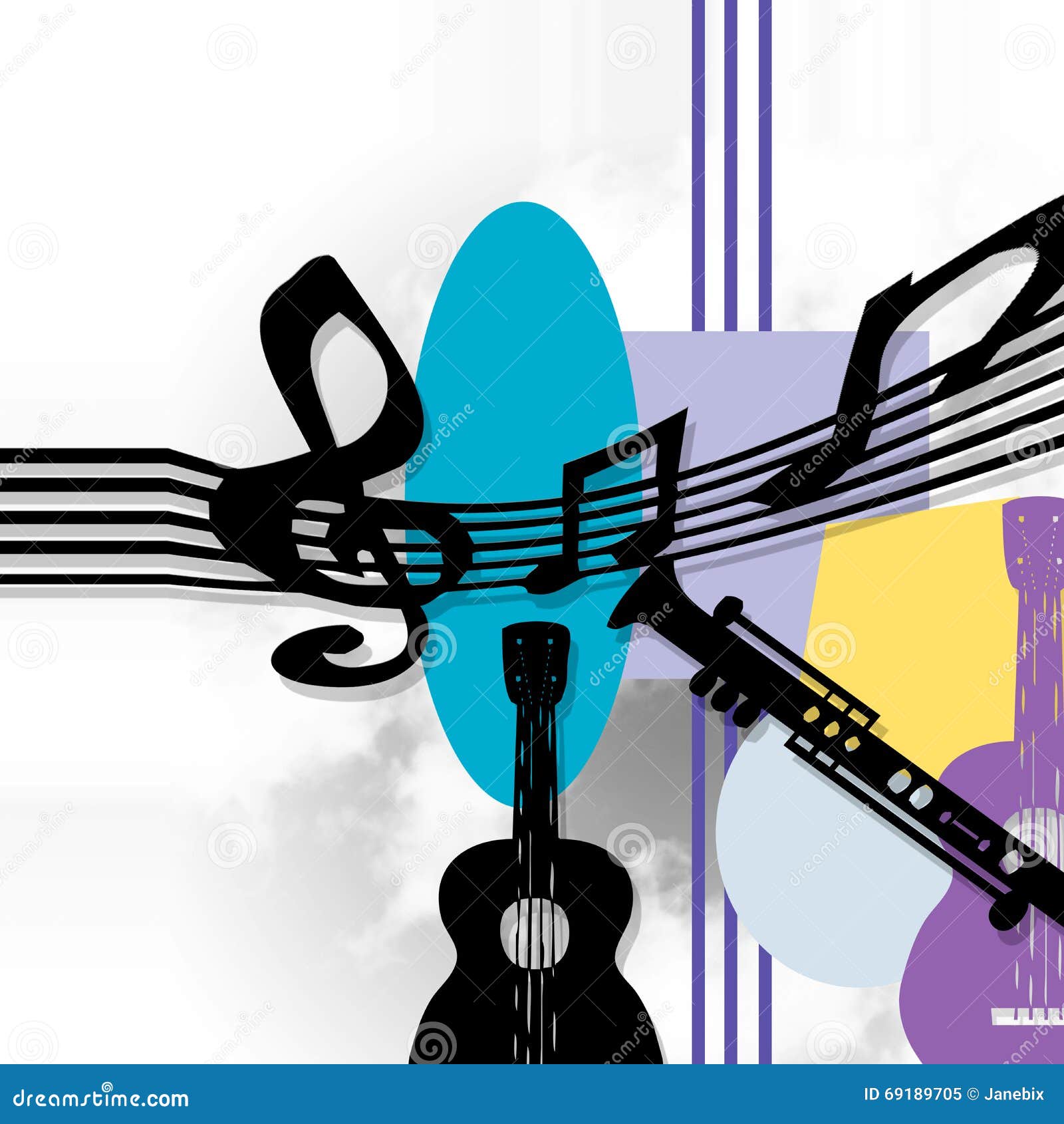 Musical tools, stock illustration. Illustration of guitar - 69189705