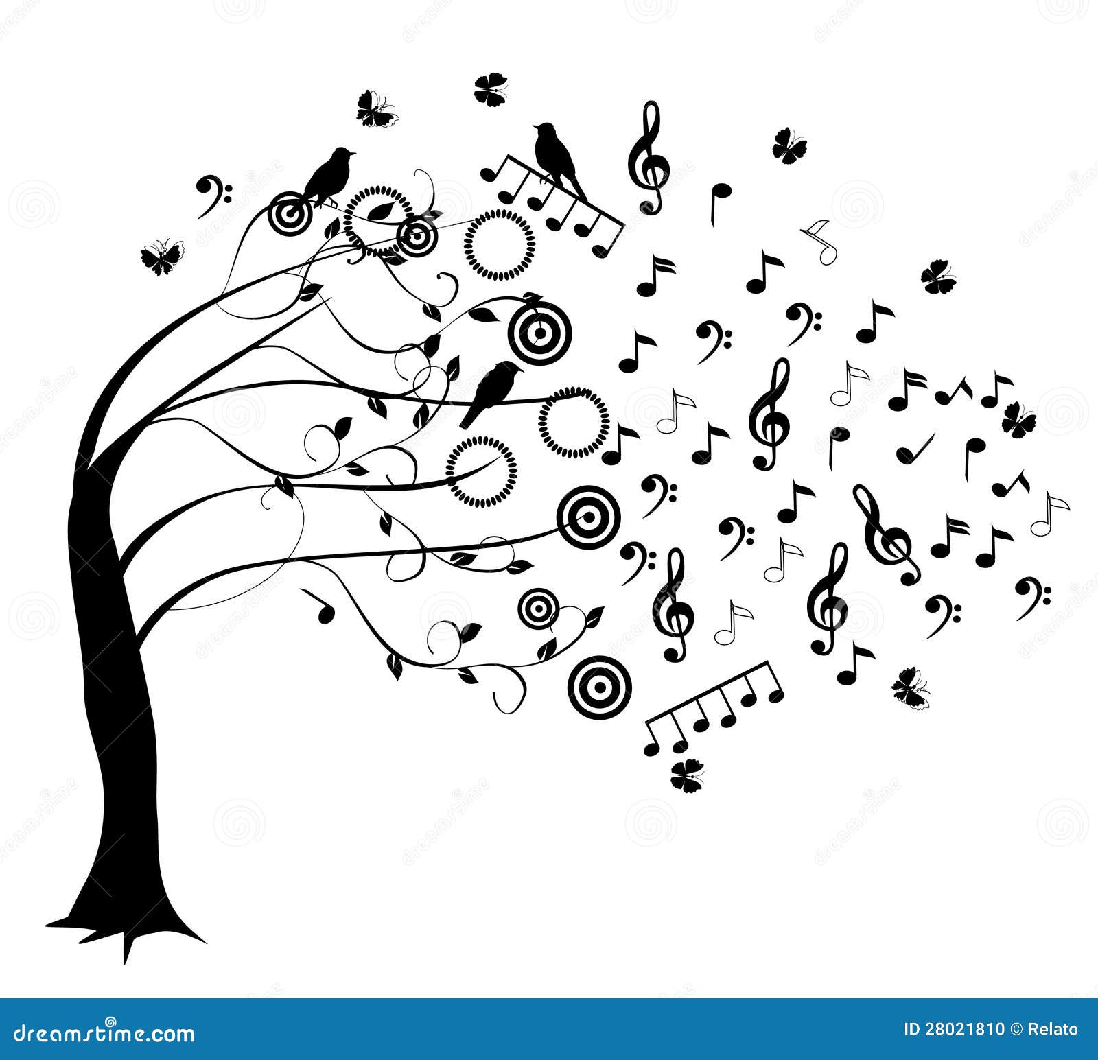 Musical Tree Stock Photo - Image: 28021810