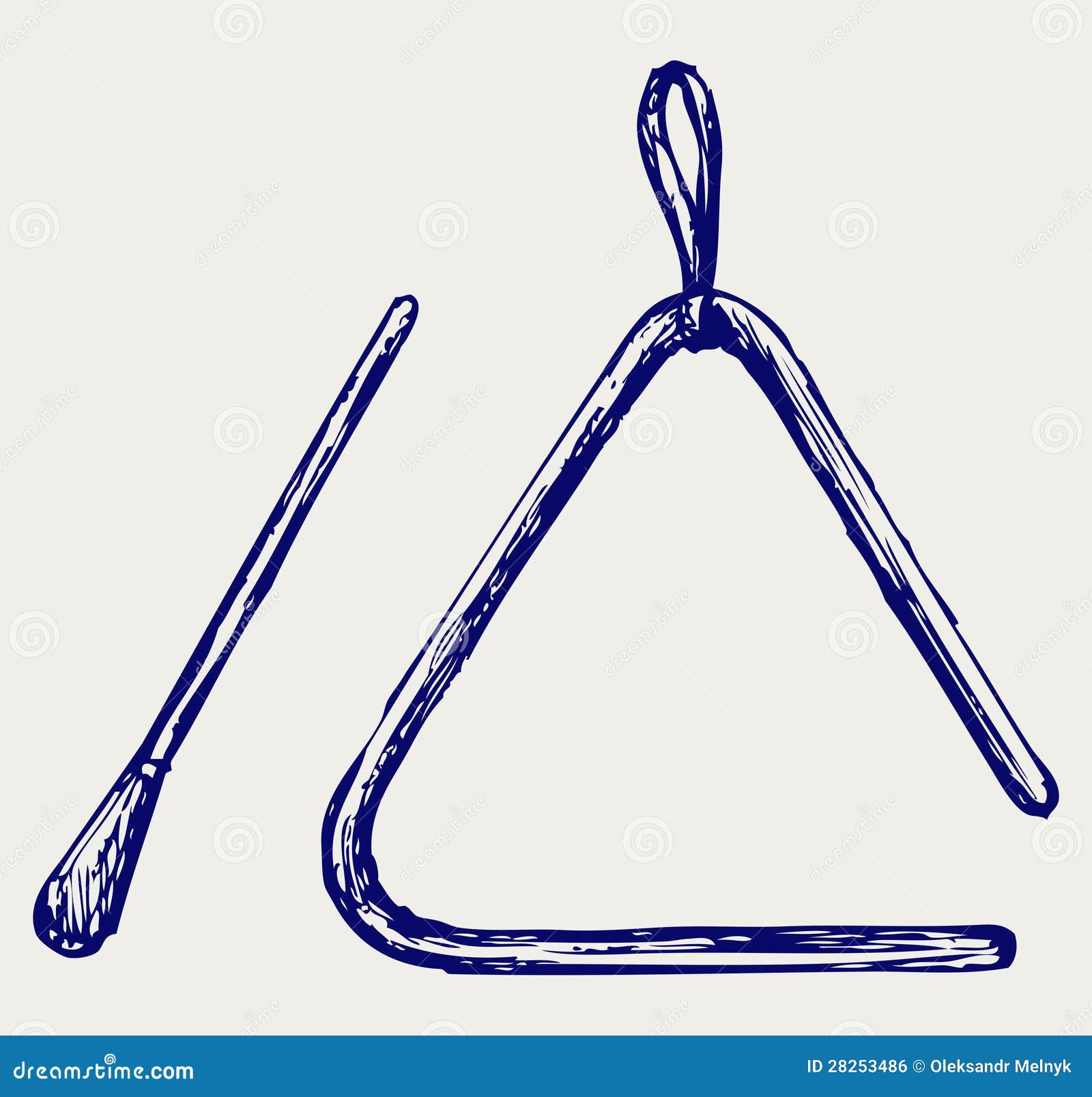 A Musical Triangle On Brown Stage Background Vector Illustration ...