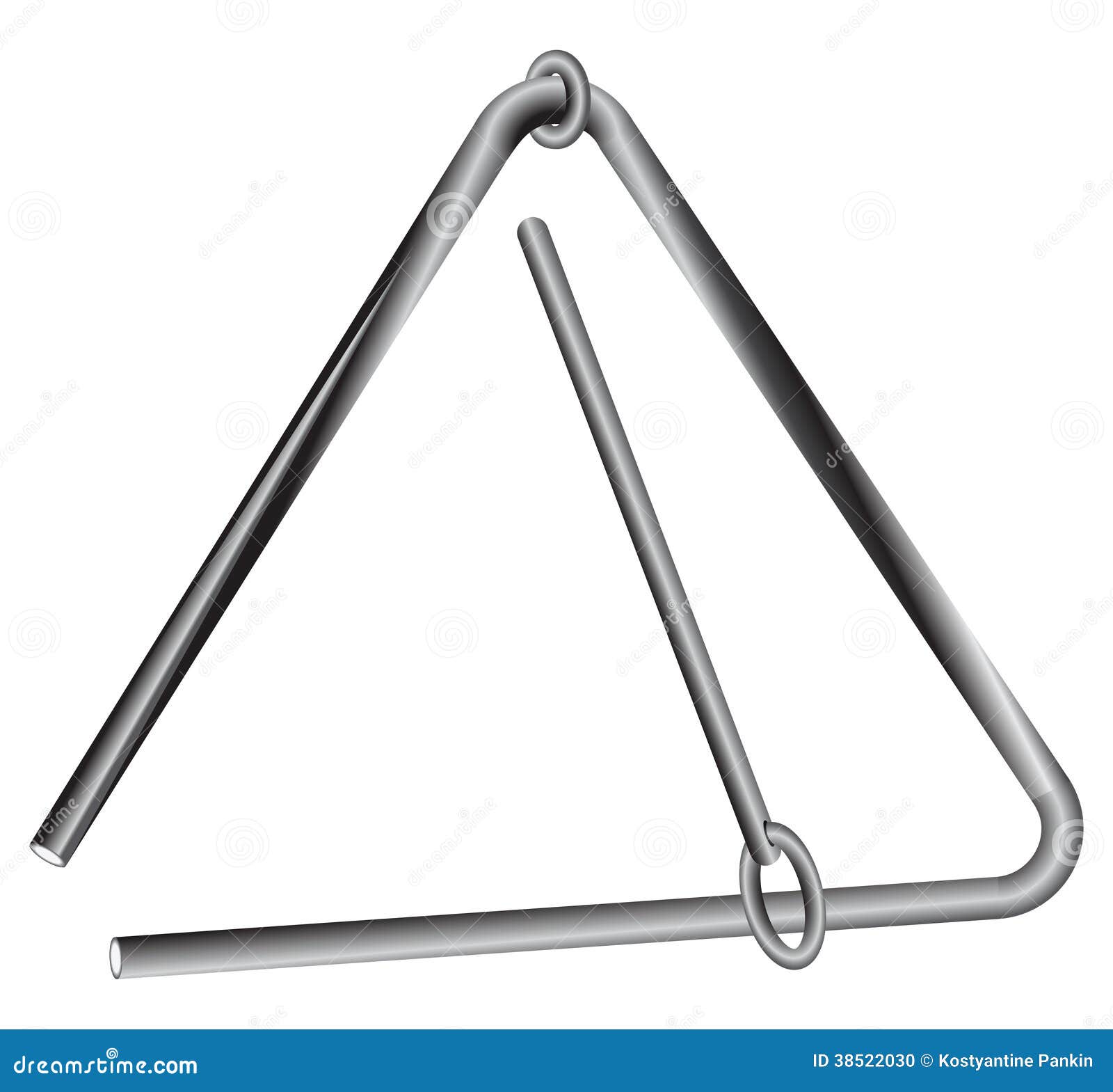 Musical triangle stock illustration. Illustration of bent - 38522030
