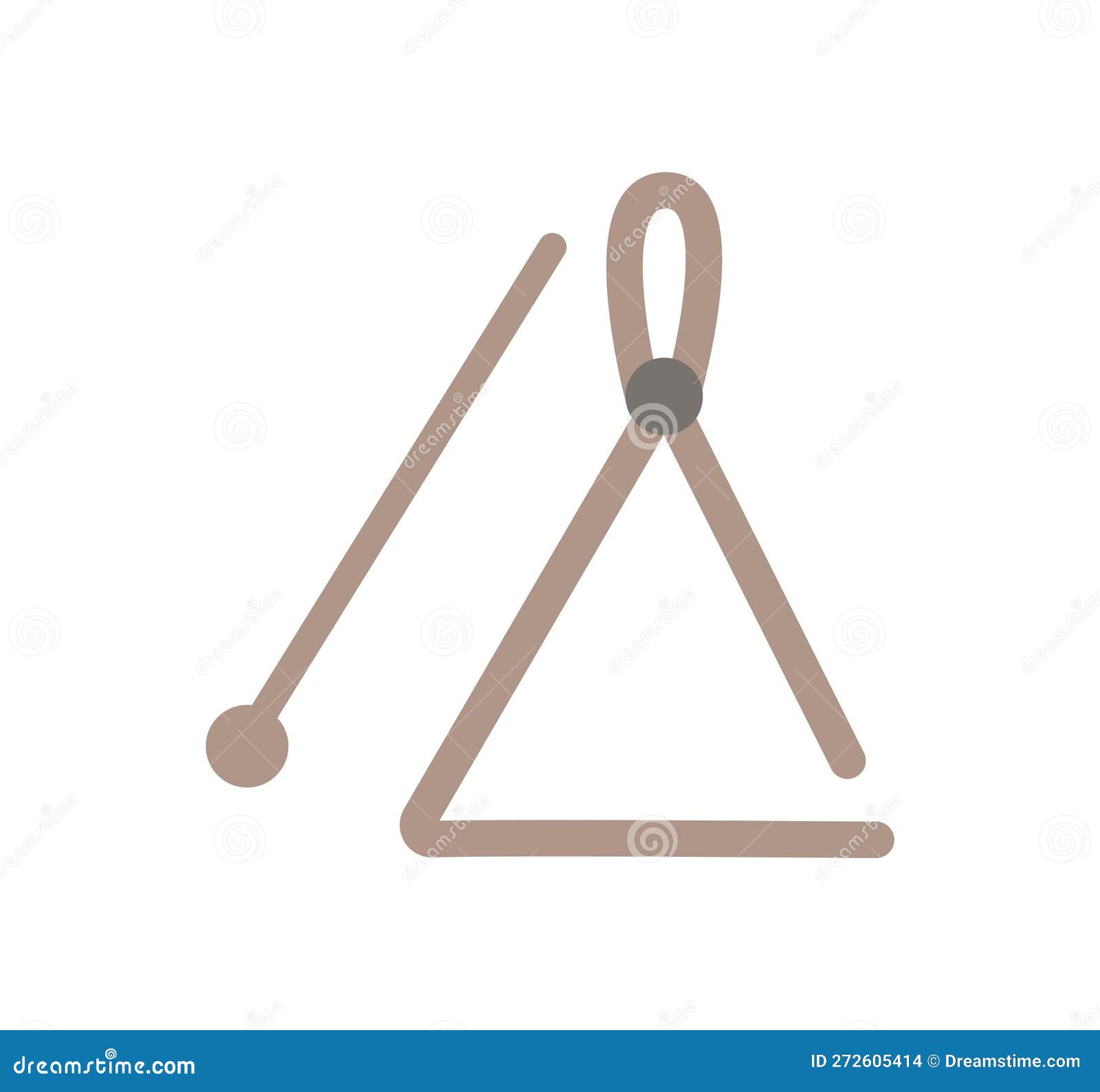 Musical Triangle with Stick Concept Stock Illustration - Illustration ...