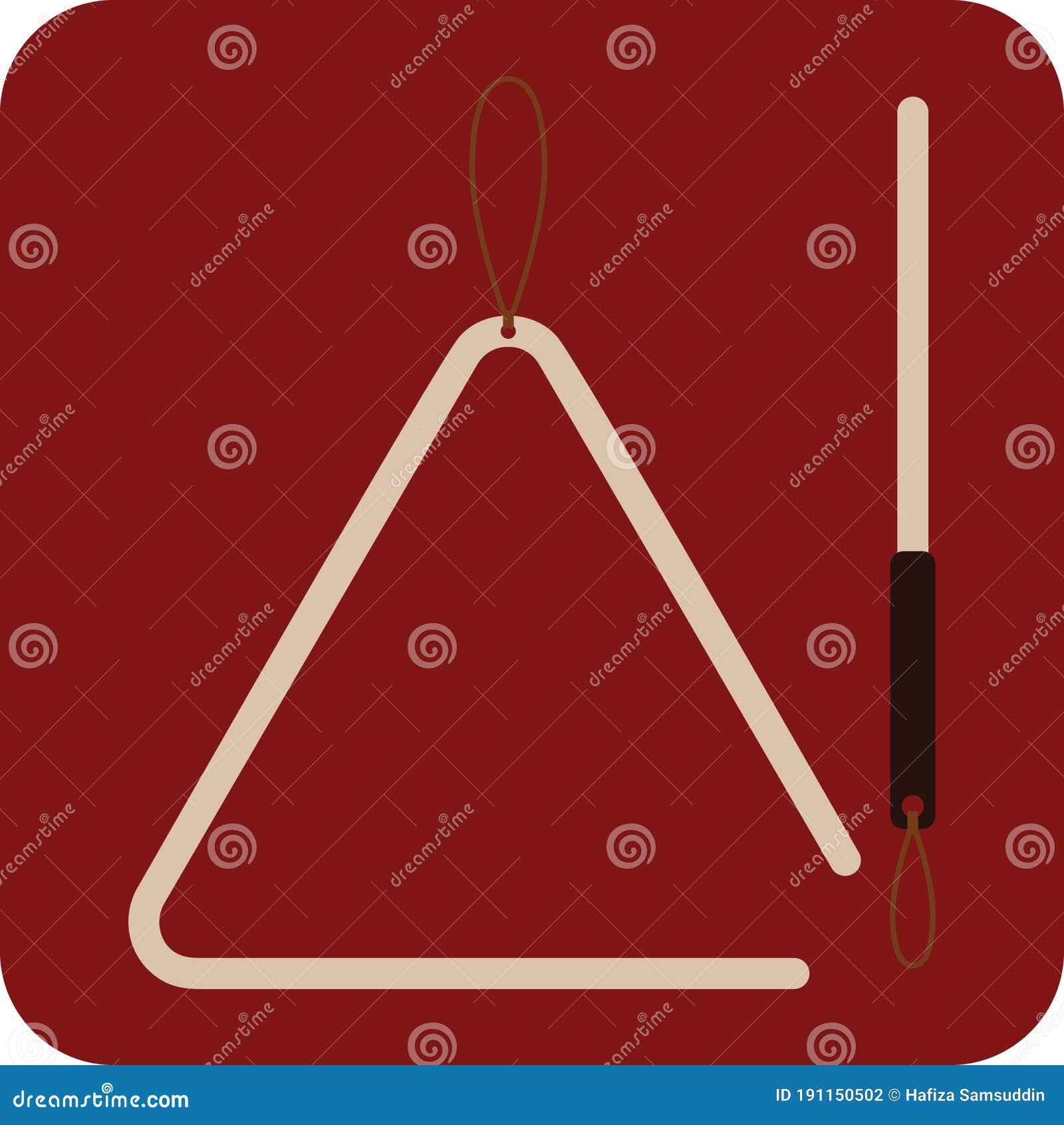 Musical Triangle. Vector Illustration Decorative Design Stock Vector ...