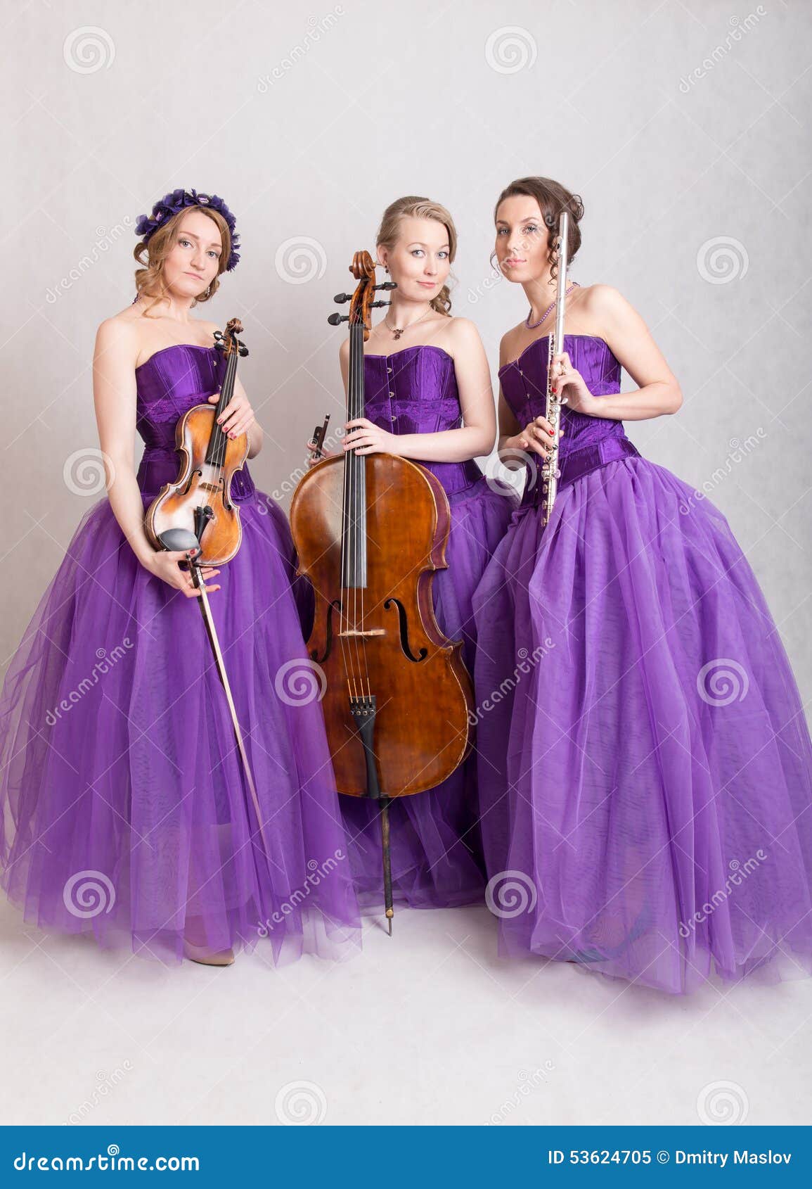 Musical trio stock image. Image of studio, musician, fashion - 53624705