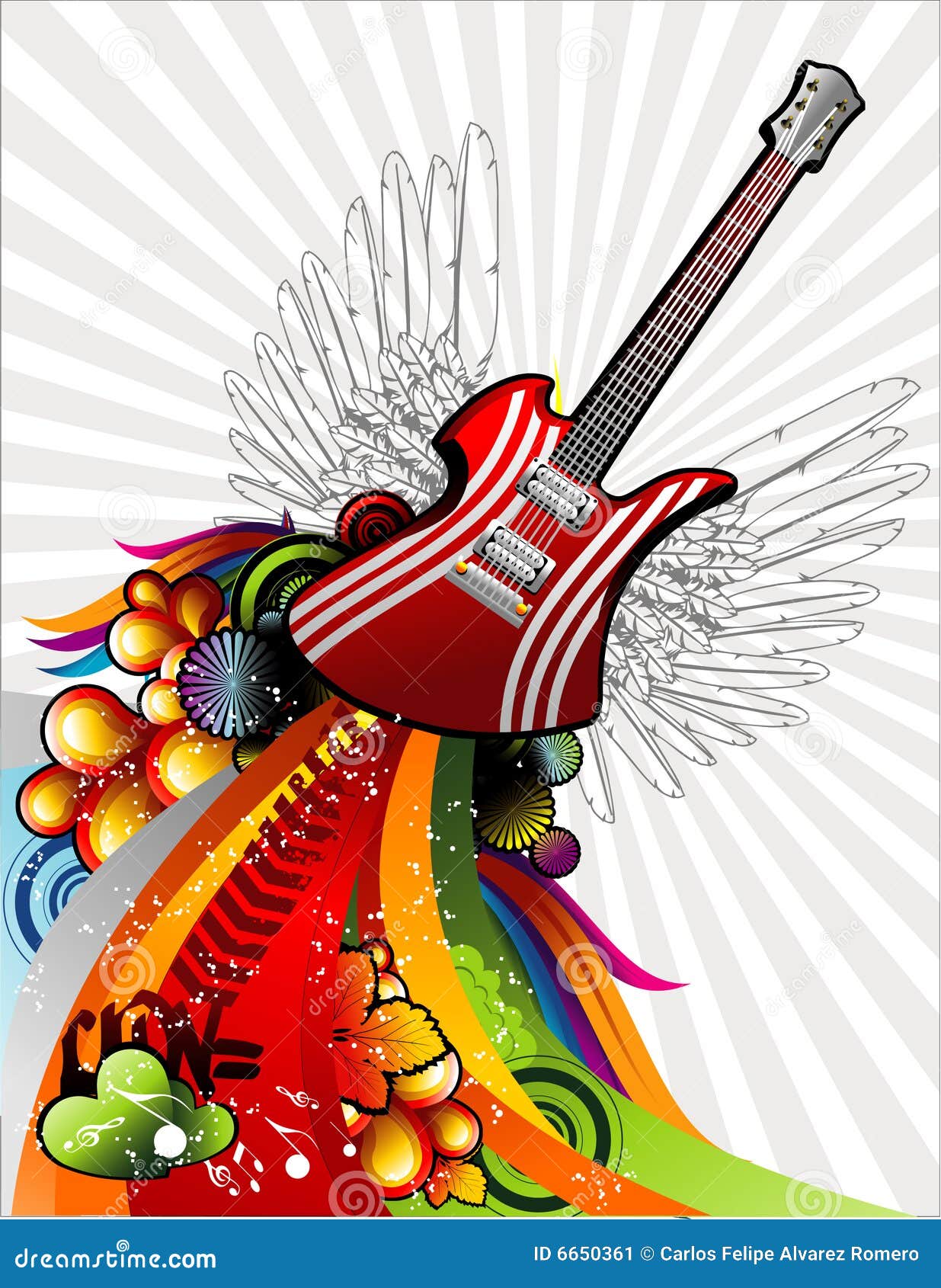 Musical vector stock vector. Illustration of guitar, young - 6650361