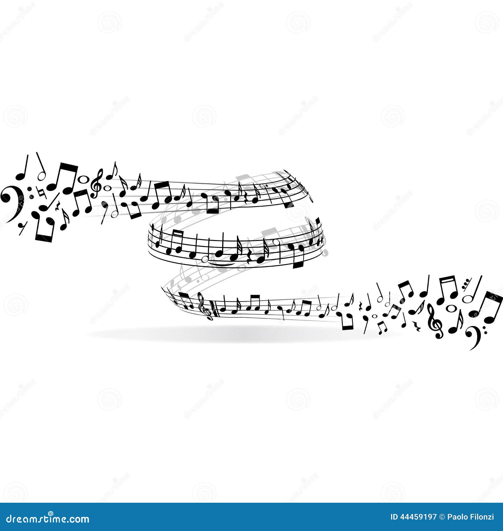 Musical vortex stock vector. Illustration of melody, disco - 44459197