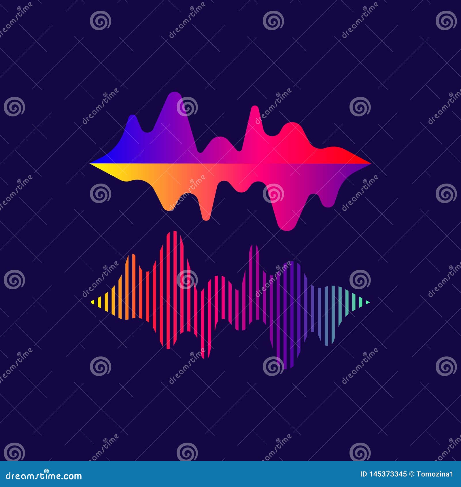 Musical wave icon stock vector. Illustration of loud - 145373345