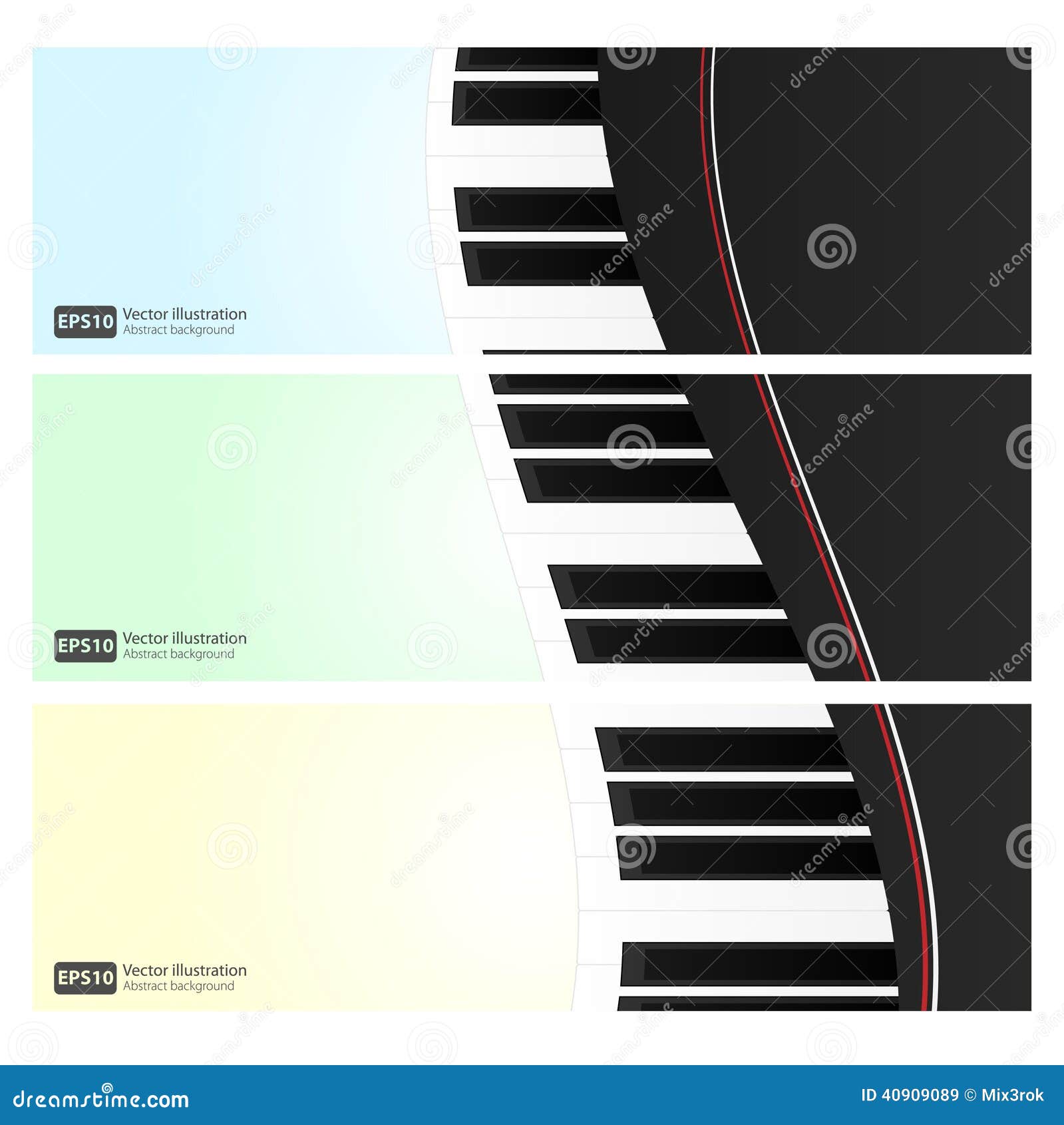 Musical Website Header or Banner Set Stock Vector - Illustration of ...