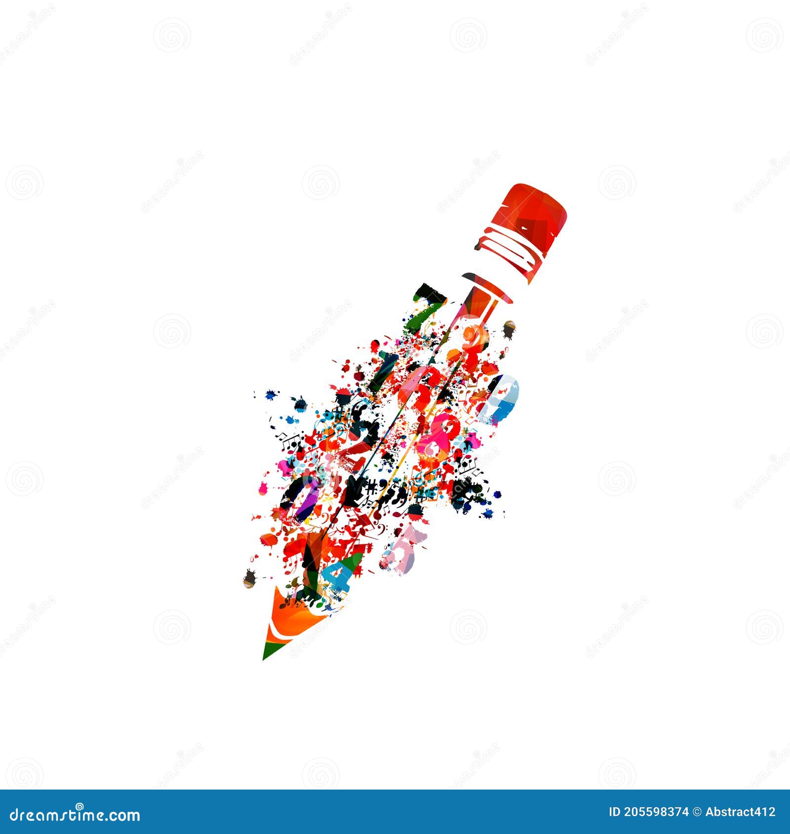 Colorful Pencil with Numbers for Arithmetics, Mathematical Solutions ...