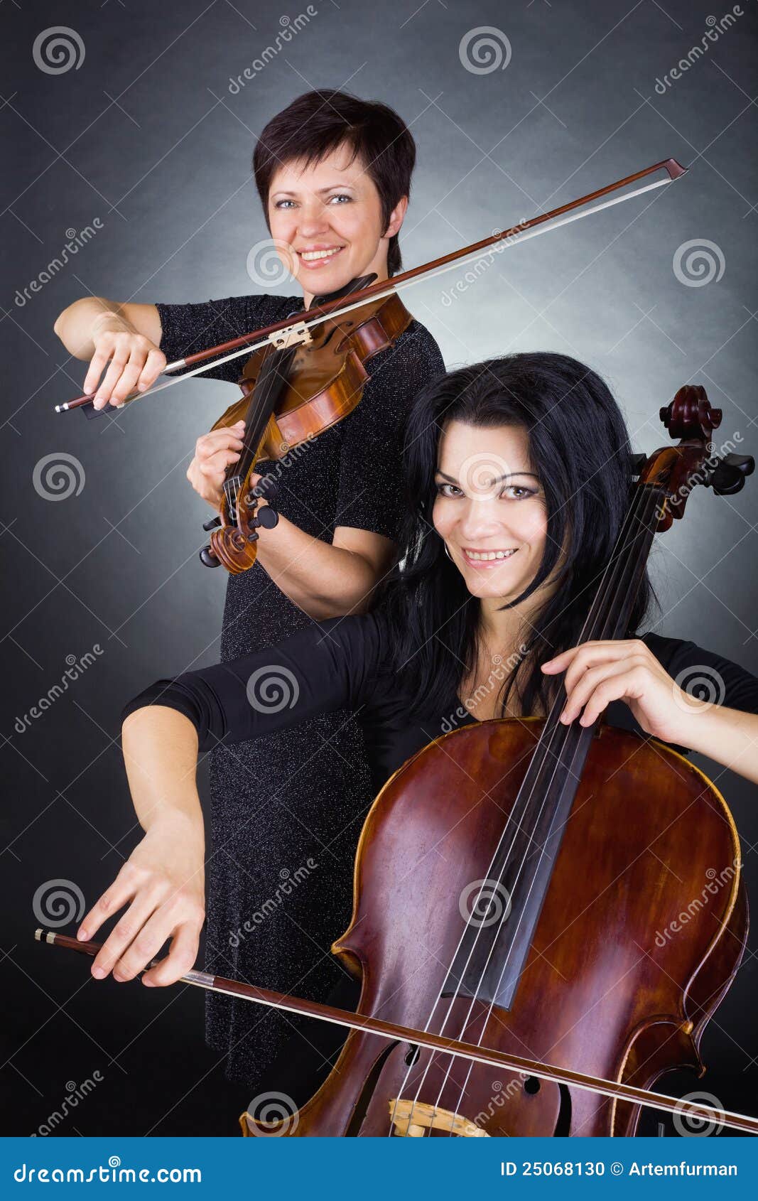 Musici die viool spelen stock foto. Image of orkest, bedrijf - 25068130