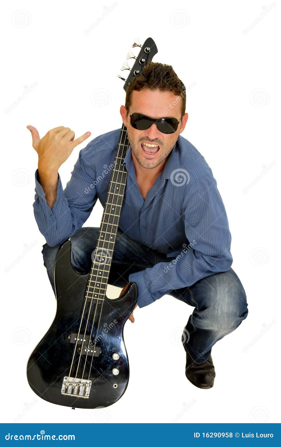 Musician stock photo. Image of isolated, guitar, rock - 16290958