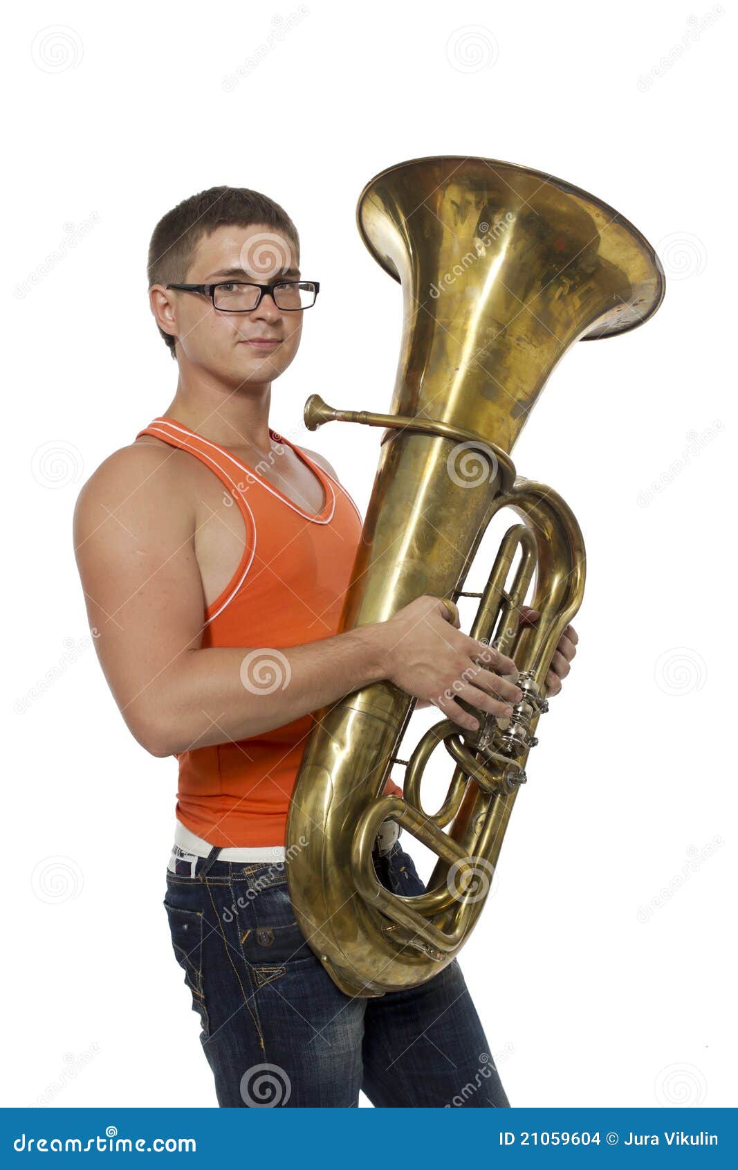 The musician stock photo. Image of brutal, orange, muscle - 21059604