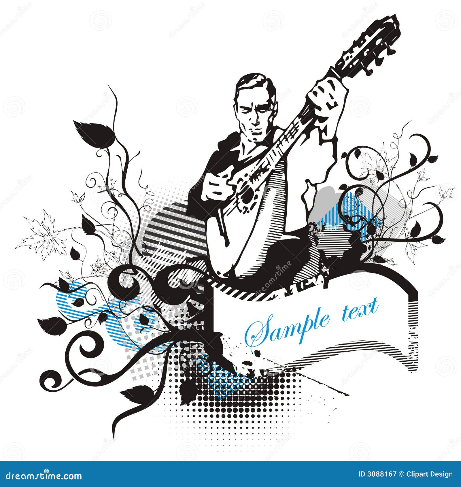 Musician background series stock vector. Illustration of abstract - 3088167